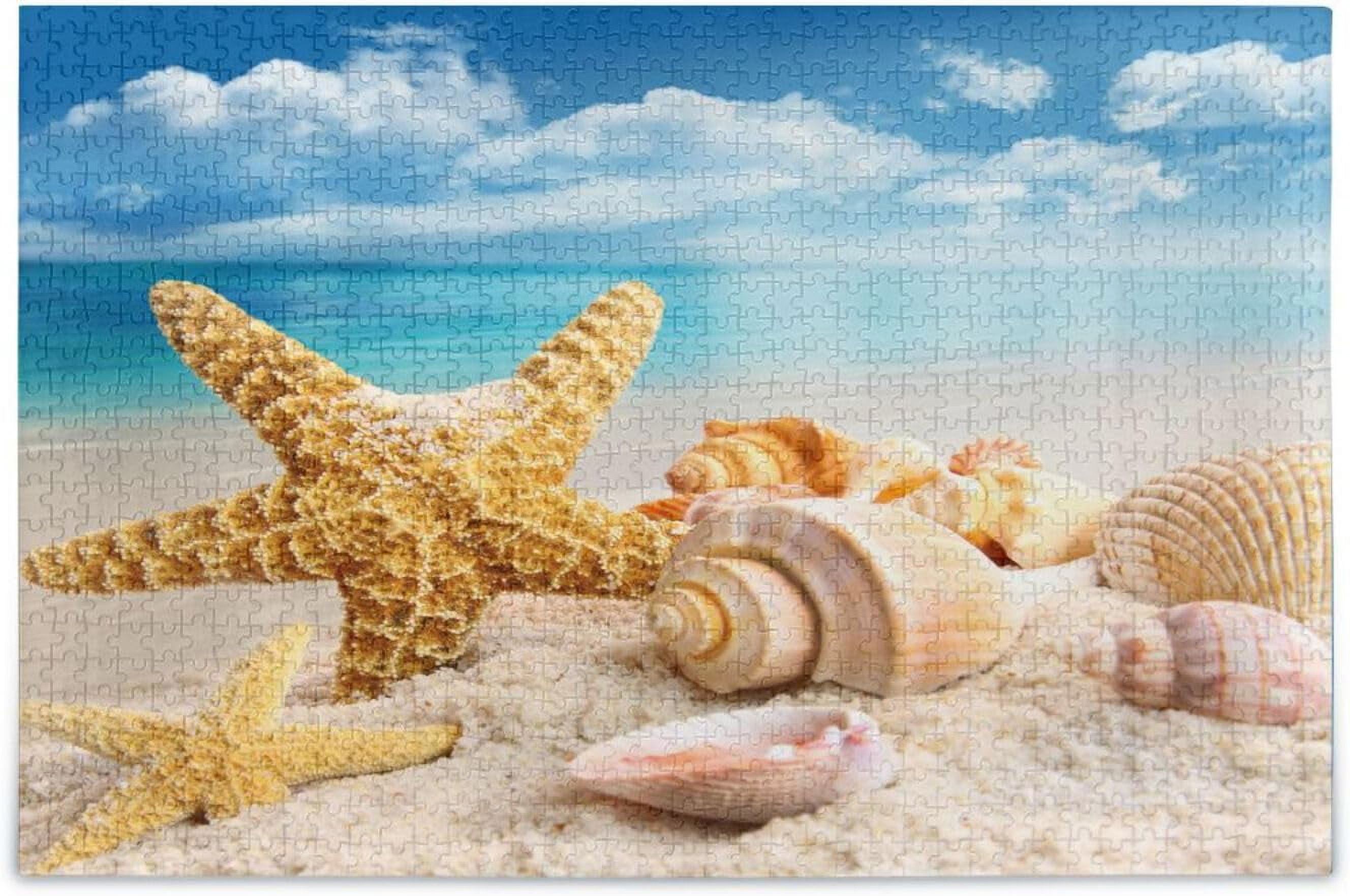 Dreamtimes Beach Starfish Seashells Jigsaw Puzzle 1000 Pieces,Wooden ...
