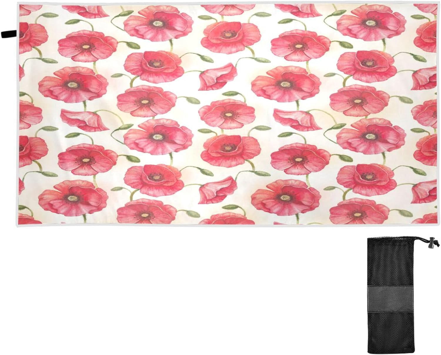 Dreamtimes Beach Towels Poppy Camping Towels Cute Flowers Sand Free ...
