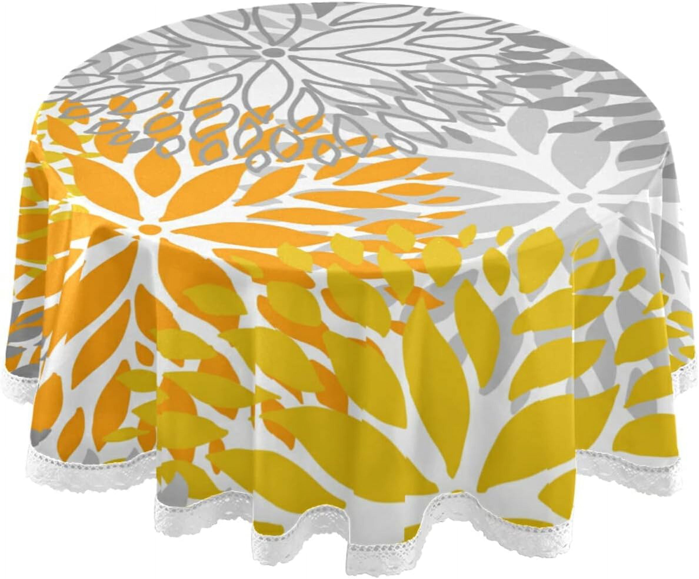 Dreamtimes Beautiful Colorful Flower Texture Round Tablecloth 60 ...