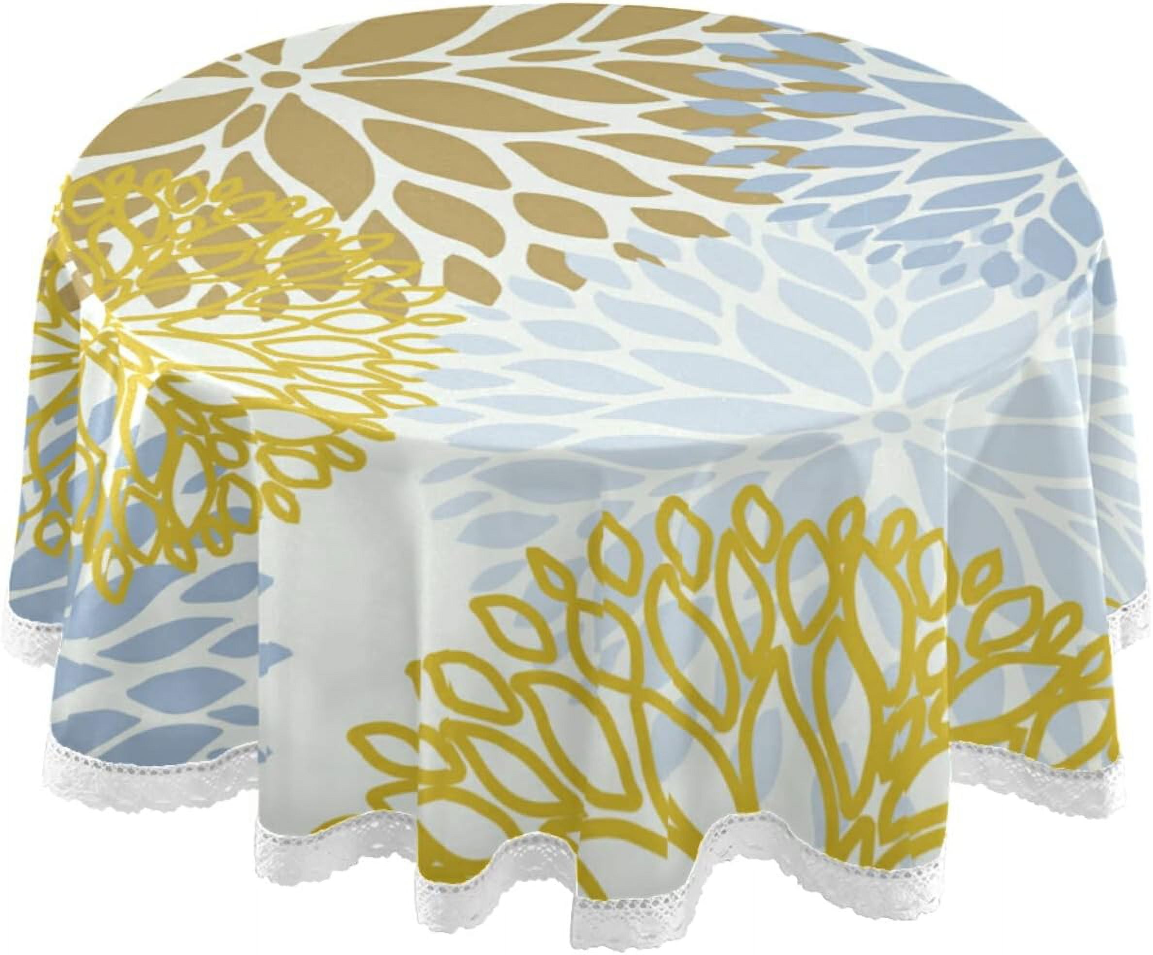 Dreamtimes Beautiful Colorful Flower Texture Round Tablecloth 60 ...