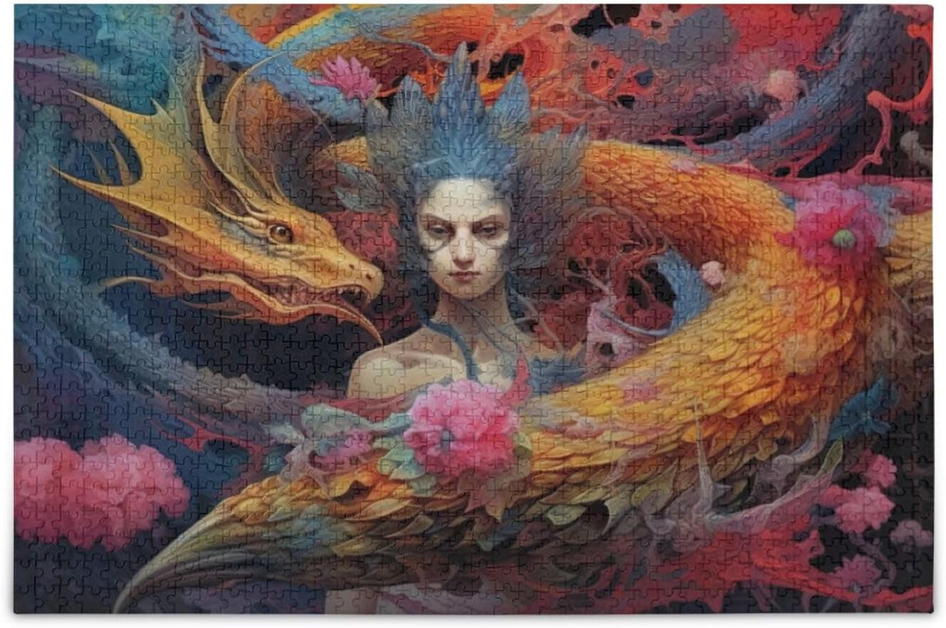 Dreamtimes Beautiful Dragon Puzzles for Adults and Kids 500 Pieces ...