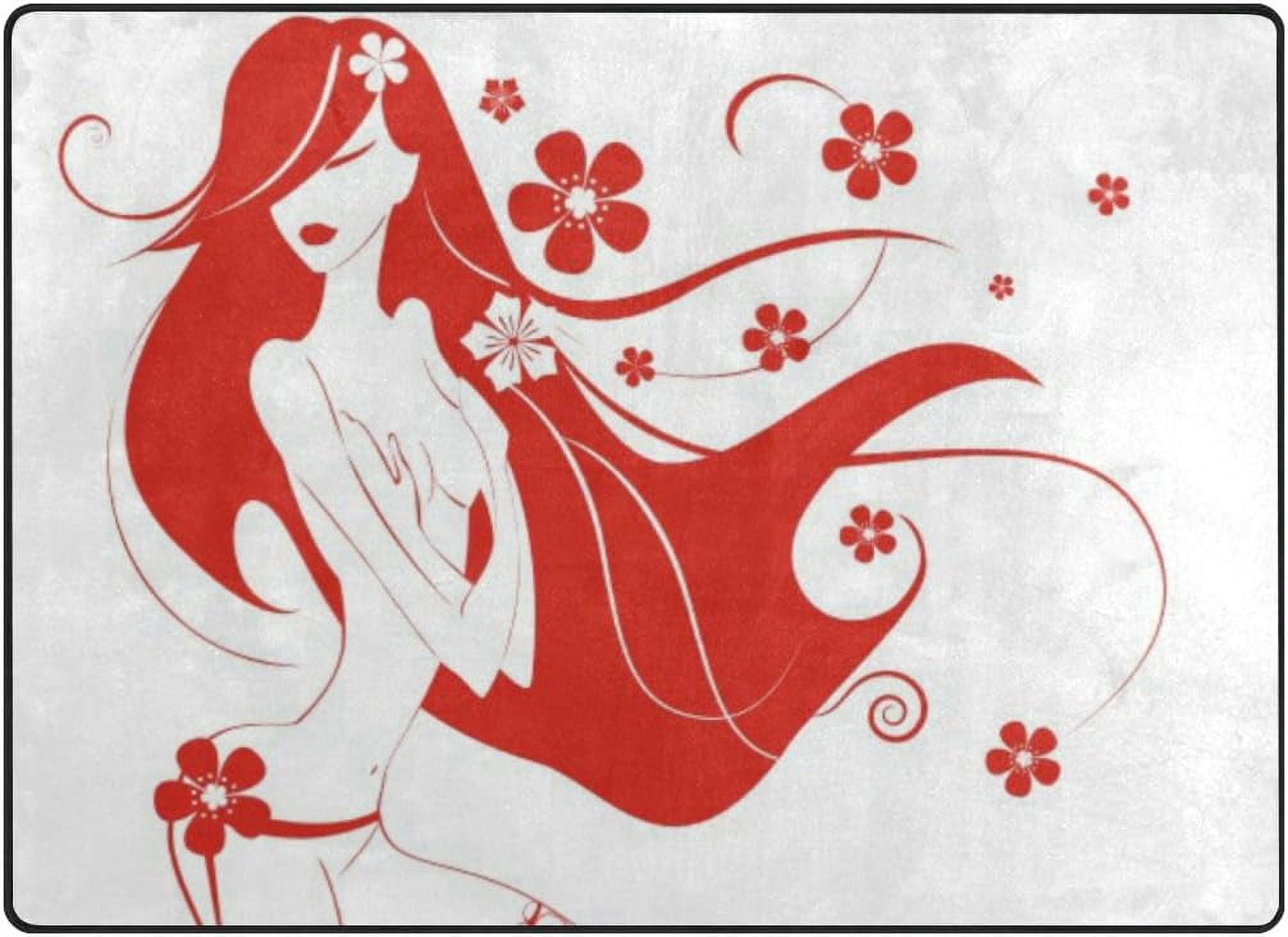 Dreamtimes Beautiful Sexy Nude Girl Area Rug Pad 63 X 48 Inch 100