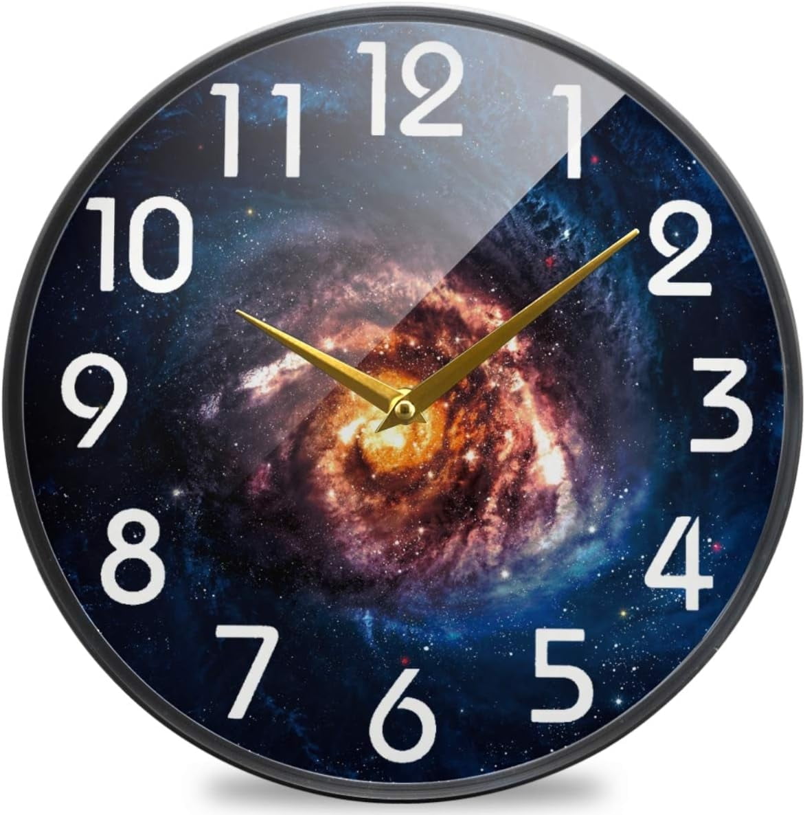 Dreamtimes Beautiful Spiral Galaxy Nebula Round Wall Clock, 10 Inch ...