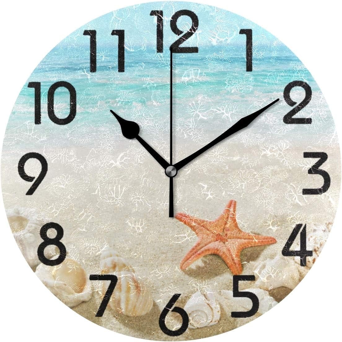 Dreamtimes Beautiful Summer Beach Shells Starfish Print Round Wall ...