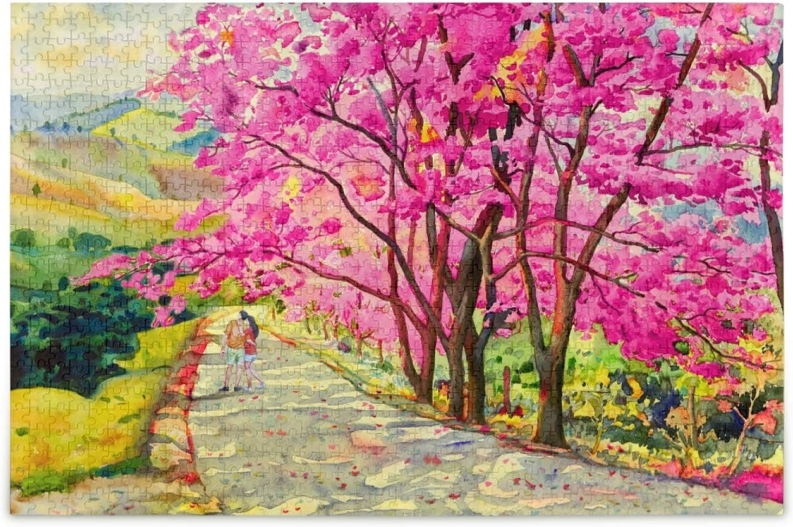 Dreamtimes Beauty Nature Pink Cherry Puzzle for Adults 500 Piece ...