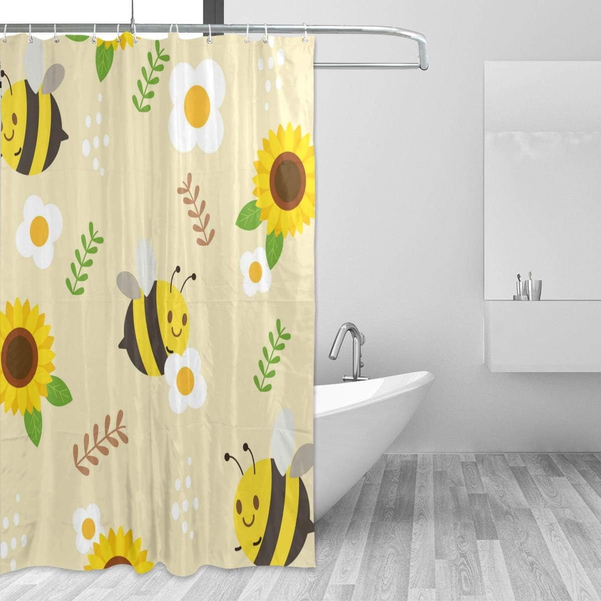 Dreamtimes Bee And Sunflower Bath Shower Curtain Liners 72x72 100