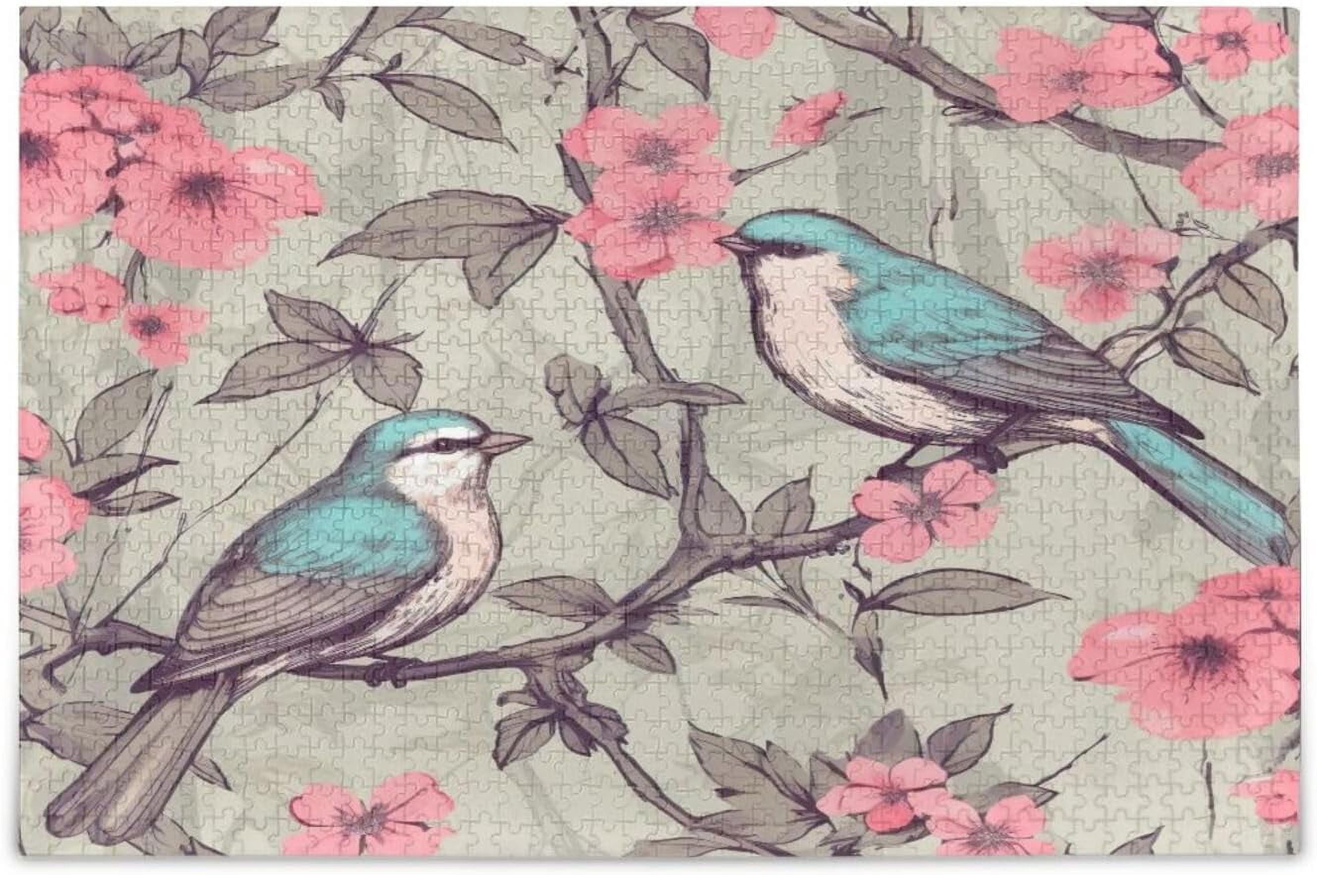 Dreamtimes Birds and Flower Puzzle 500 Pieces - Wooden Jigsaw Puzzles ...