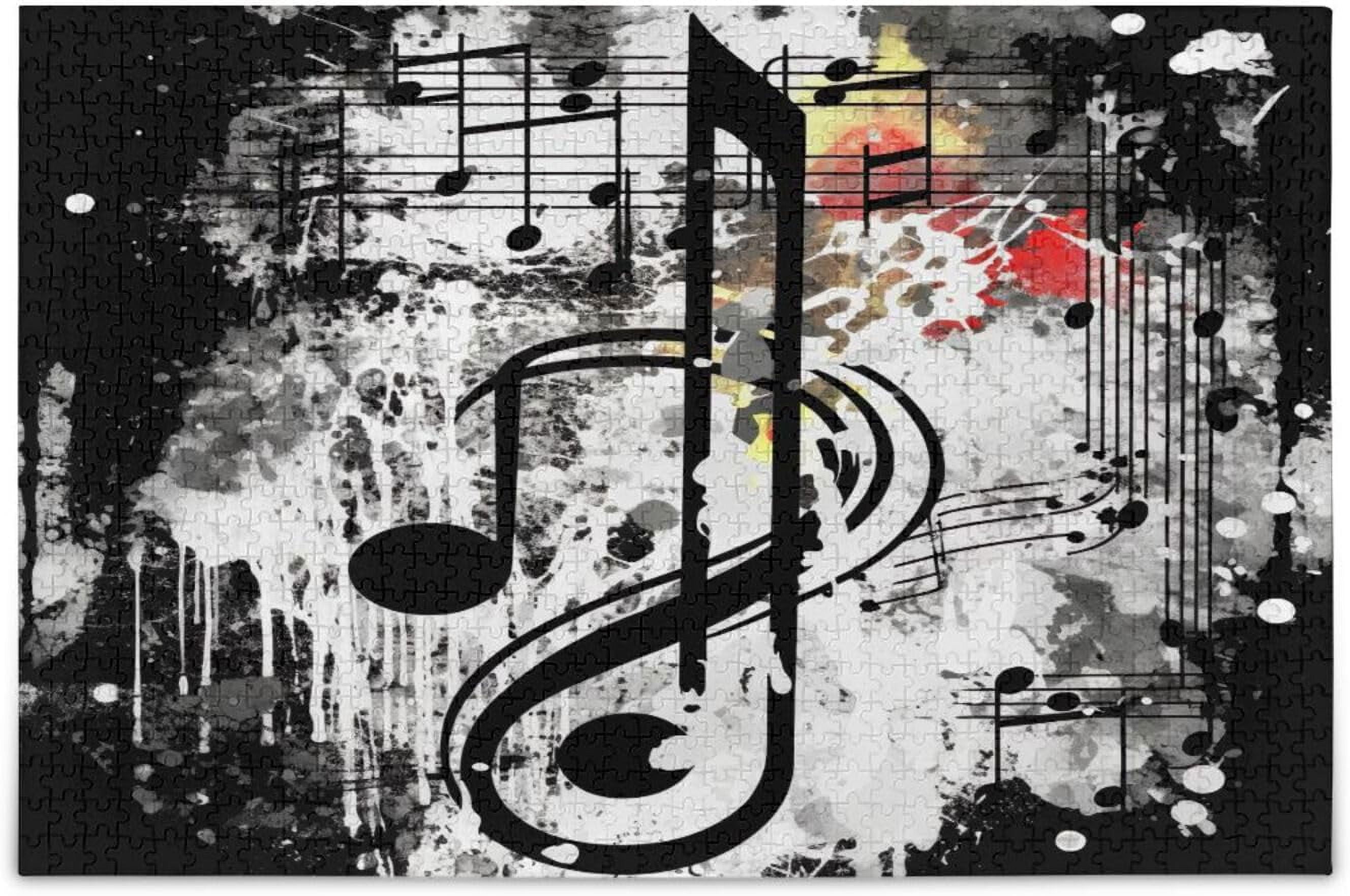 Dreamtimes Black Musical Note 500 Piece Large Jigsaw Puzzle for Adults ...