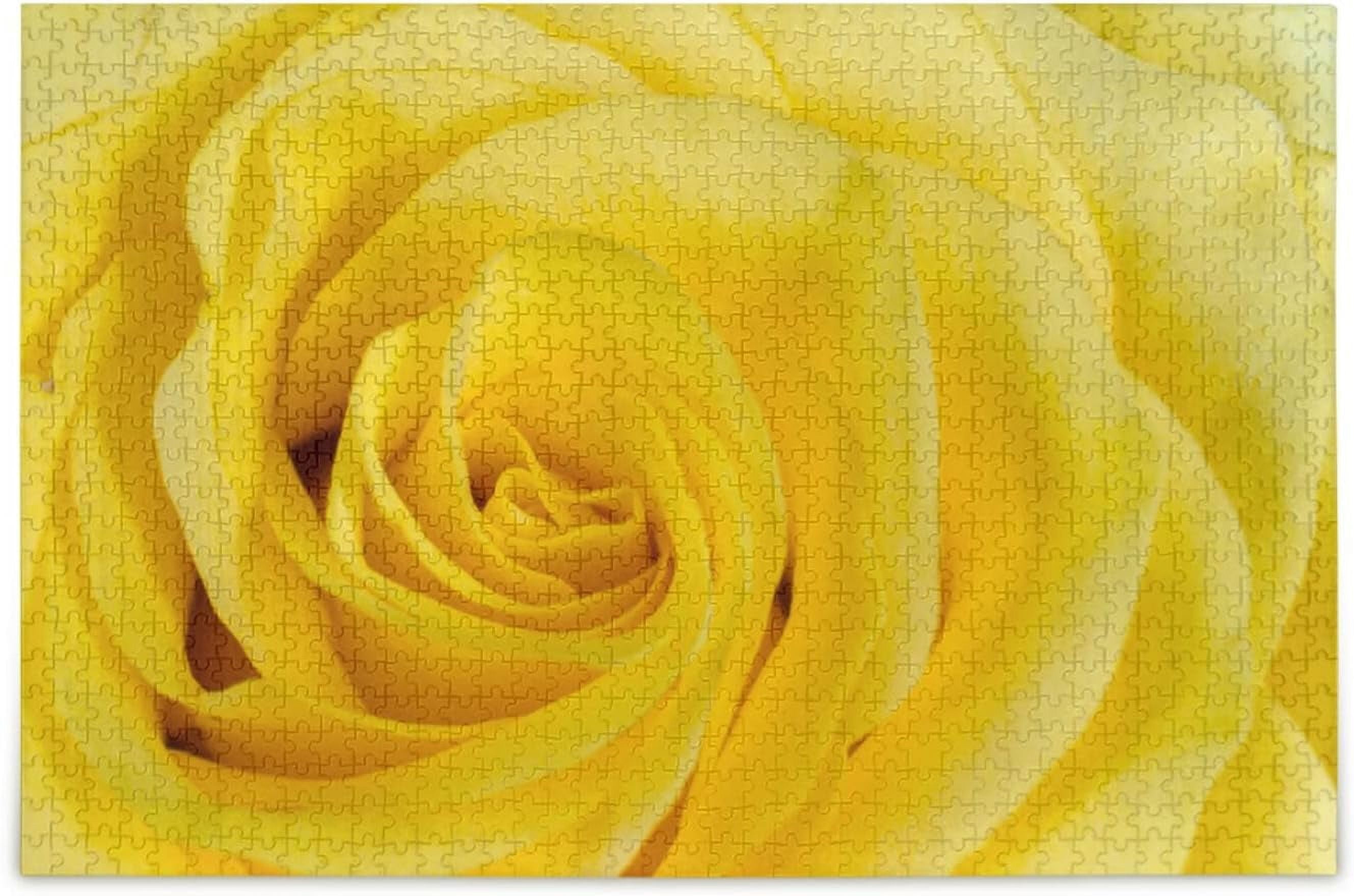 Dreamtimes Blossom Yellow Rose Jigsaw Puzzles, Puzzles for Adults 1000 ...