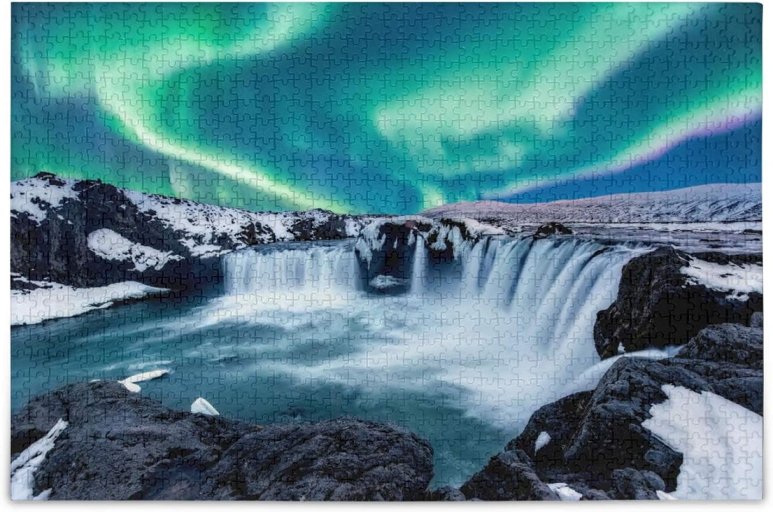 Dreamtimes Blue Aurora Waterfall Puzzle for Adults 500 Piece Puzzles ...
