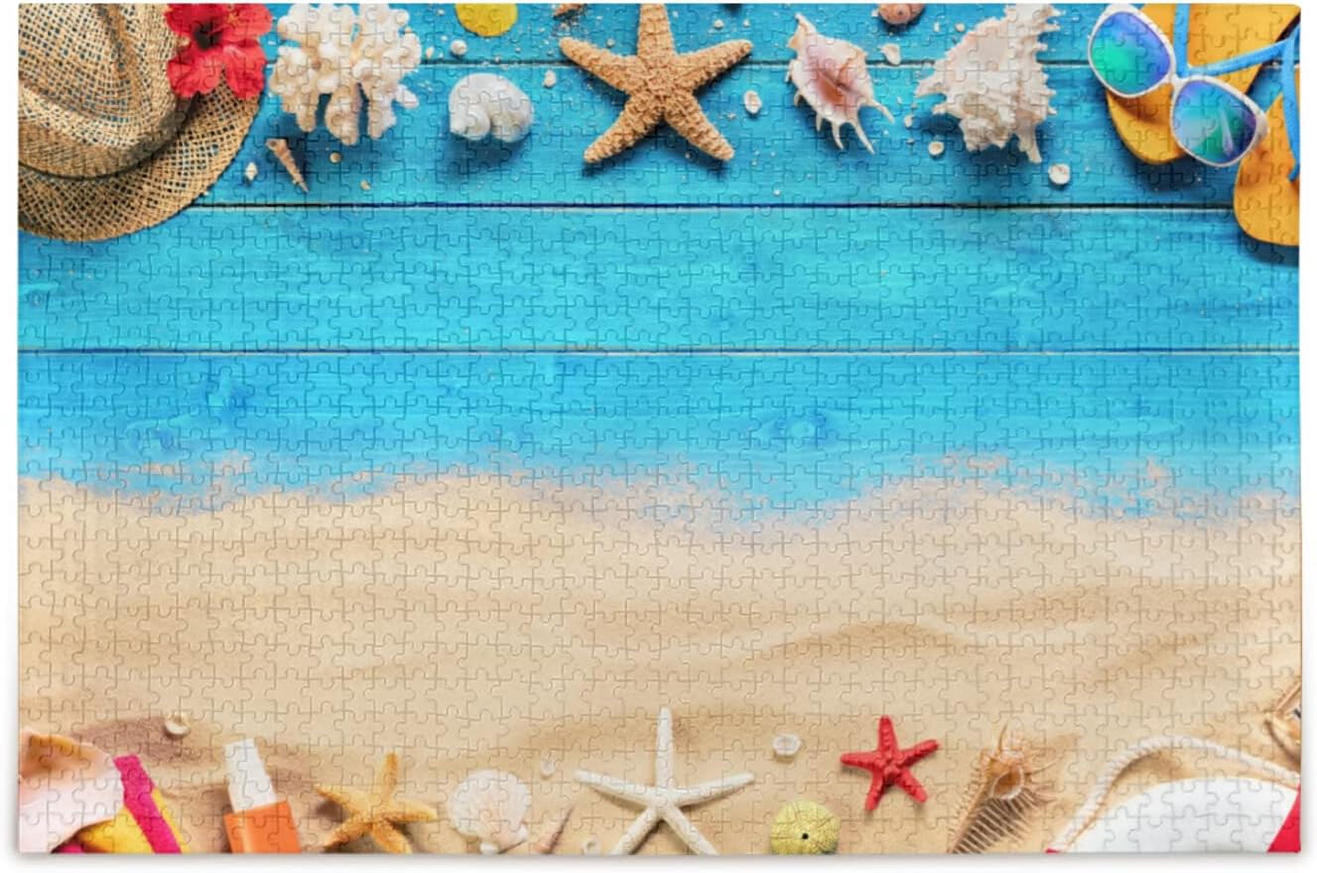 Dreamtimes Blue Board Summer Beach Jigsaw Puzzles, Puzzles for Adults ...