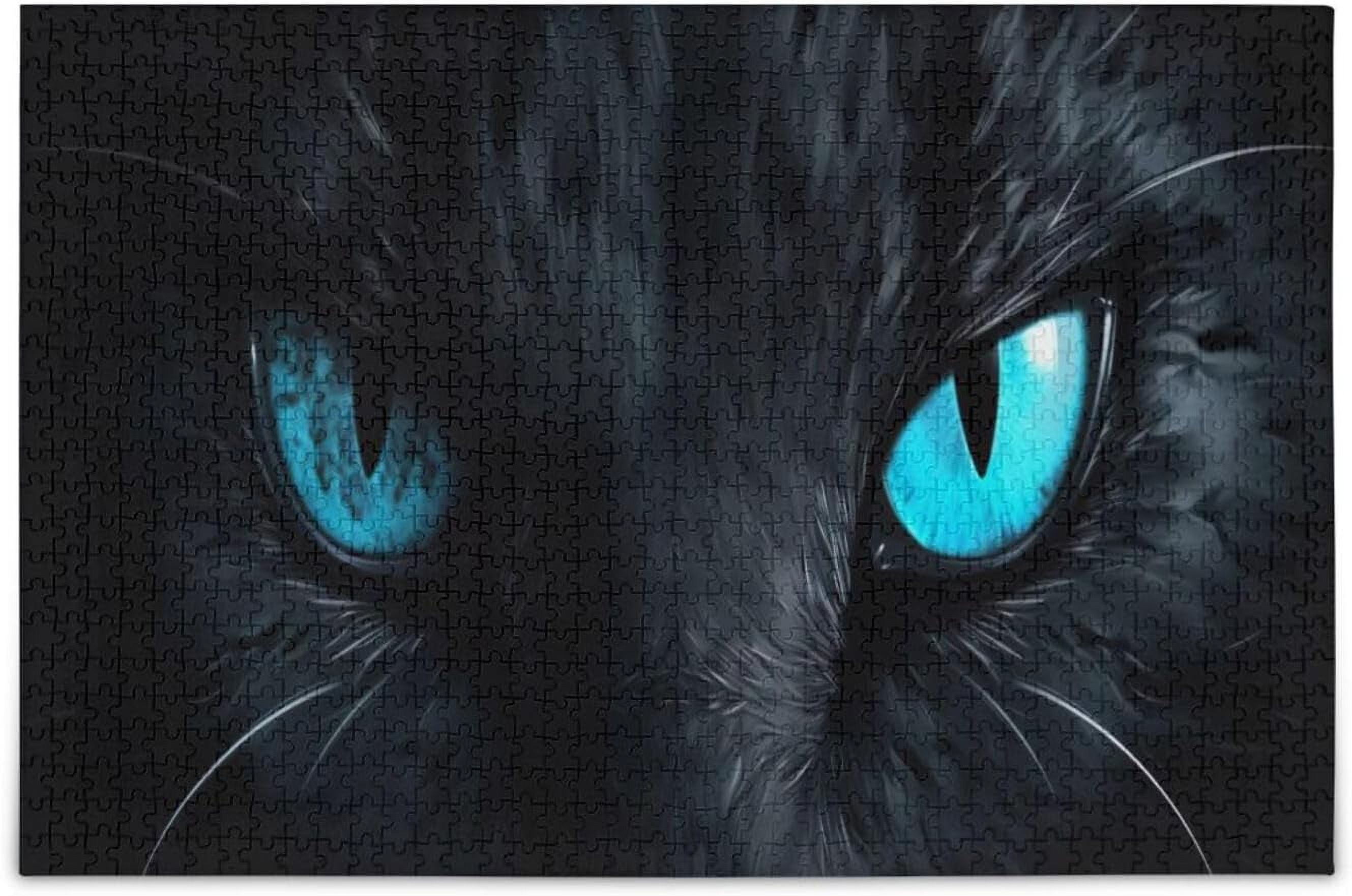 Dreamtimes Blue Cats Eyes Puzzle 1000 Pieces - Wooden Jigsaw Puzzles ...