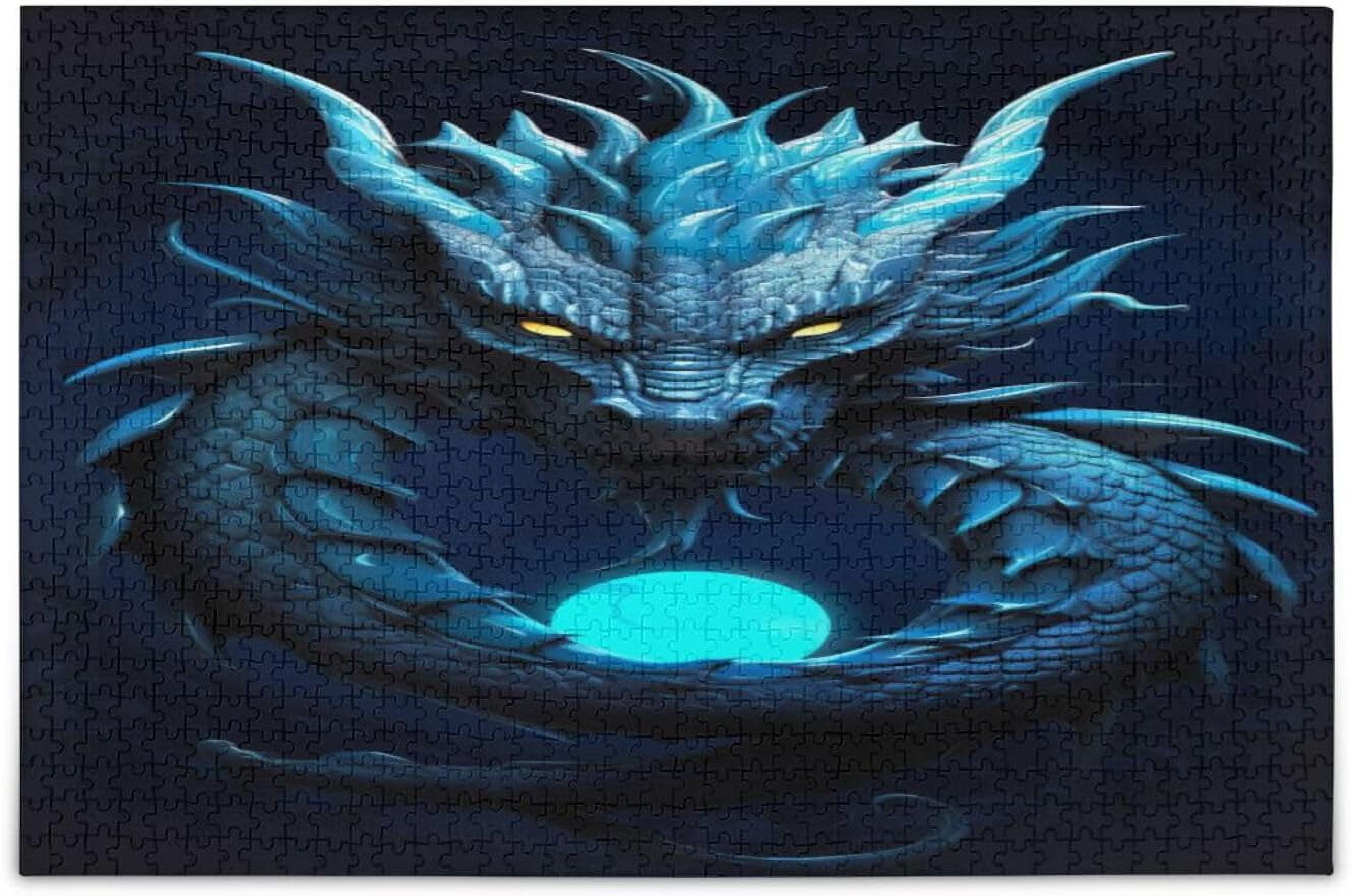 Dreamtimes Blue Dragon Puzzle 500 Pieces - Wooden Jigsaw Puzzles for ...
