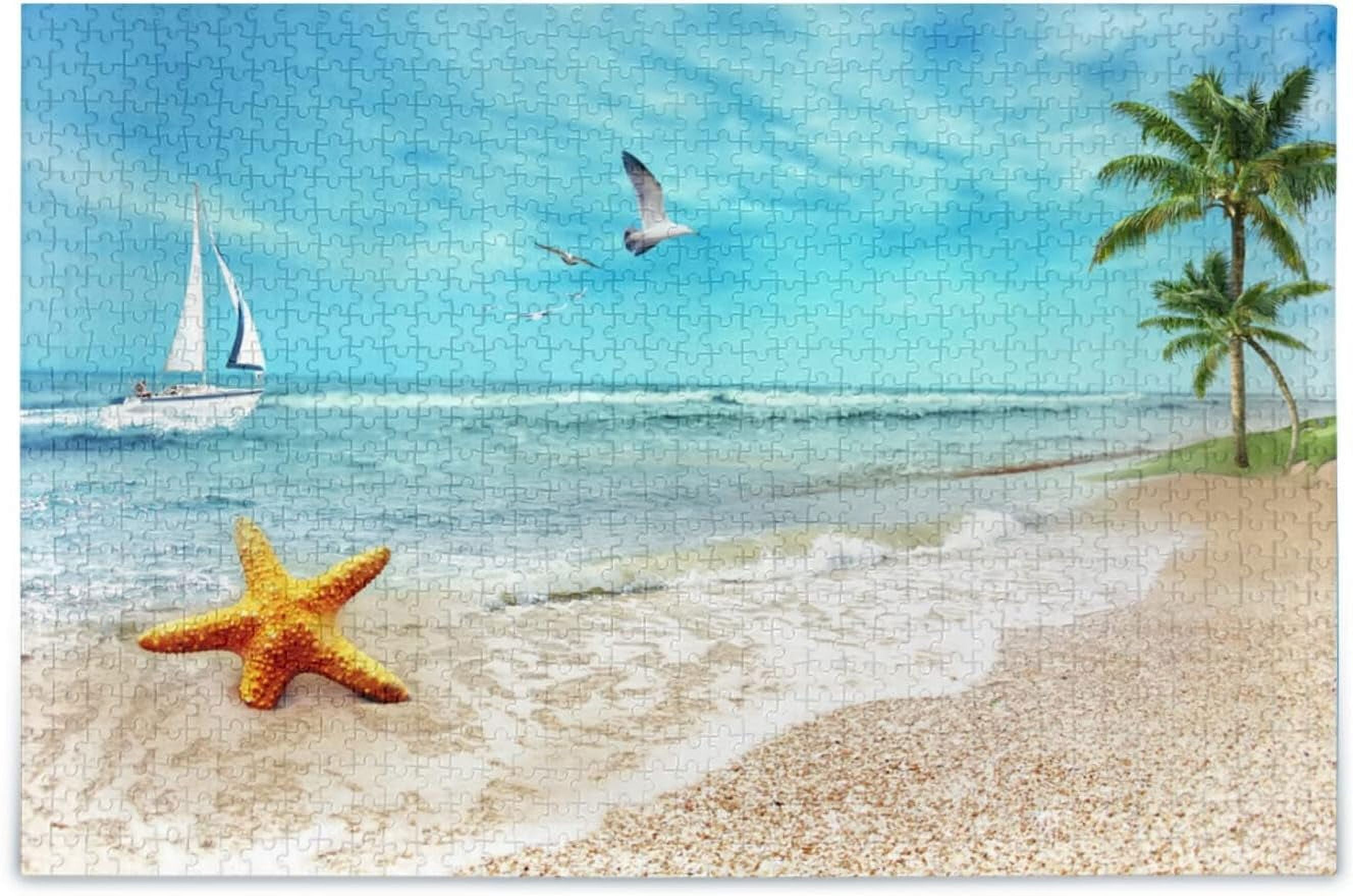 Dreamtimes Blue Sea Ocean Beach Jigsaw Puzzles, Puzzles for Adults 500 ...