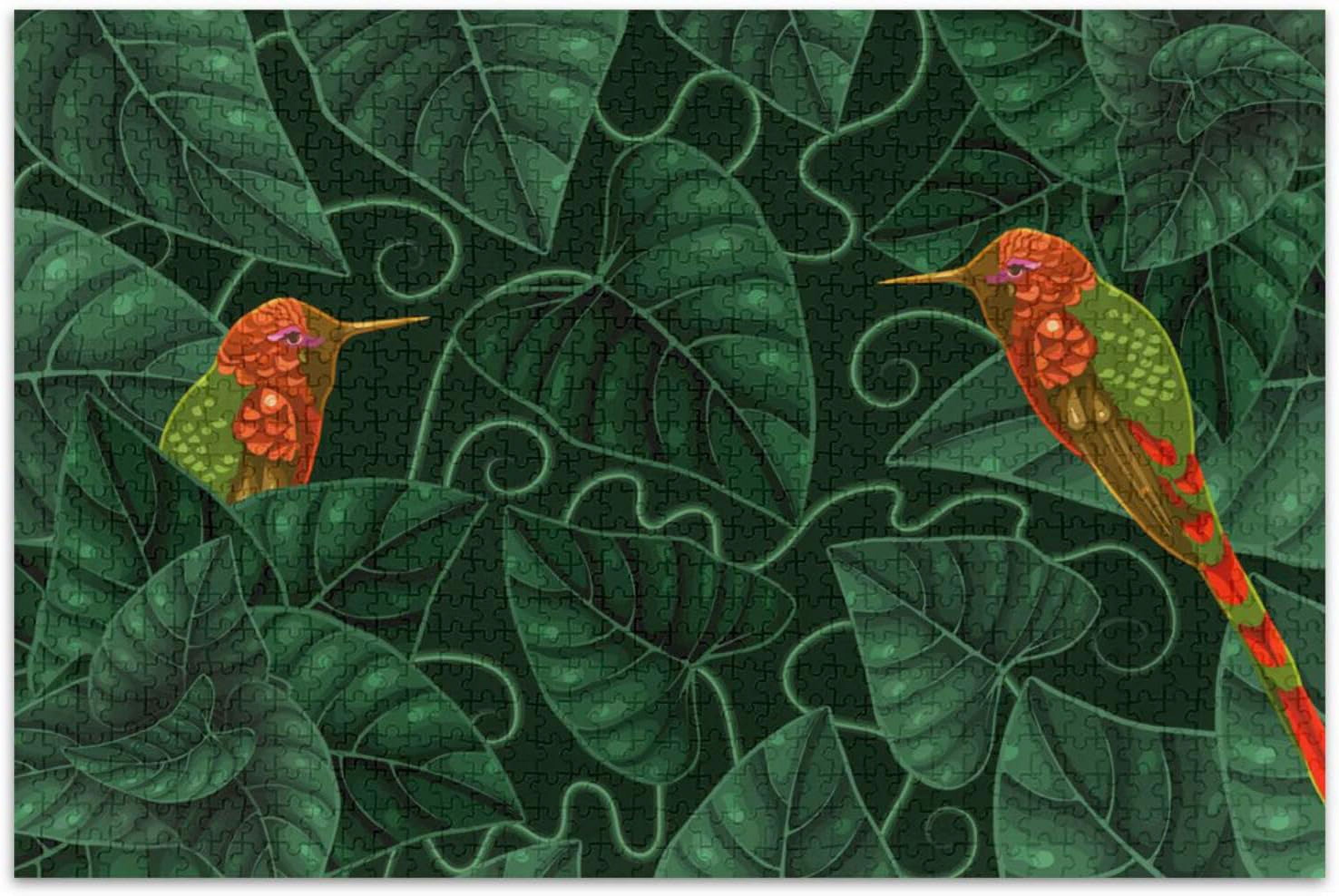 Dreamtimes Botany Bird Green Leaves 500 Piece Jigsaw Puzzle, Wall ...