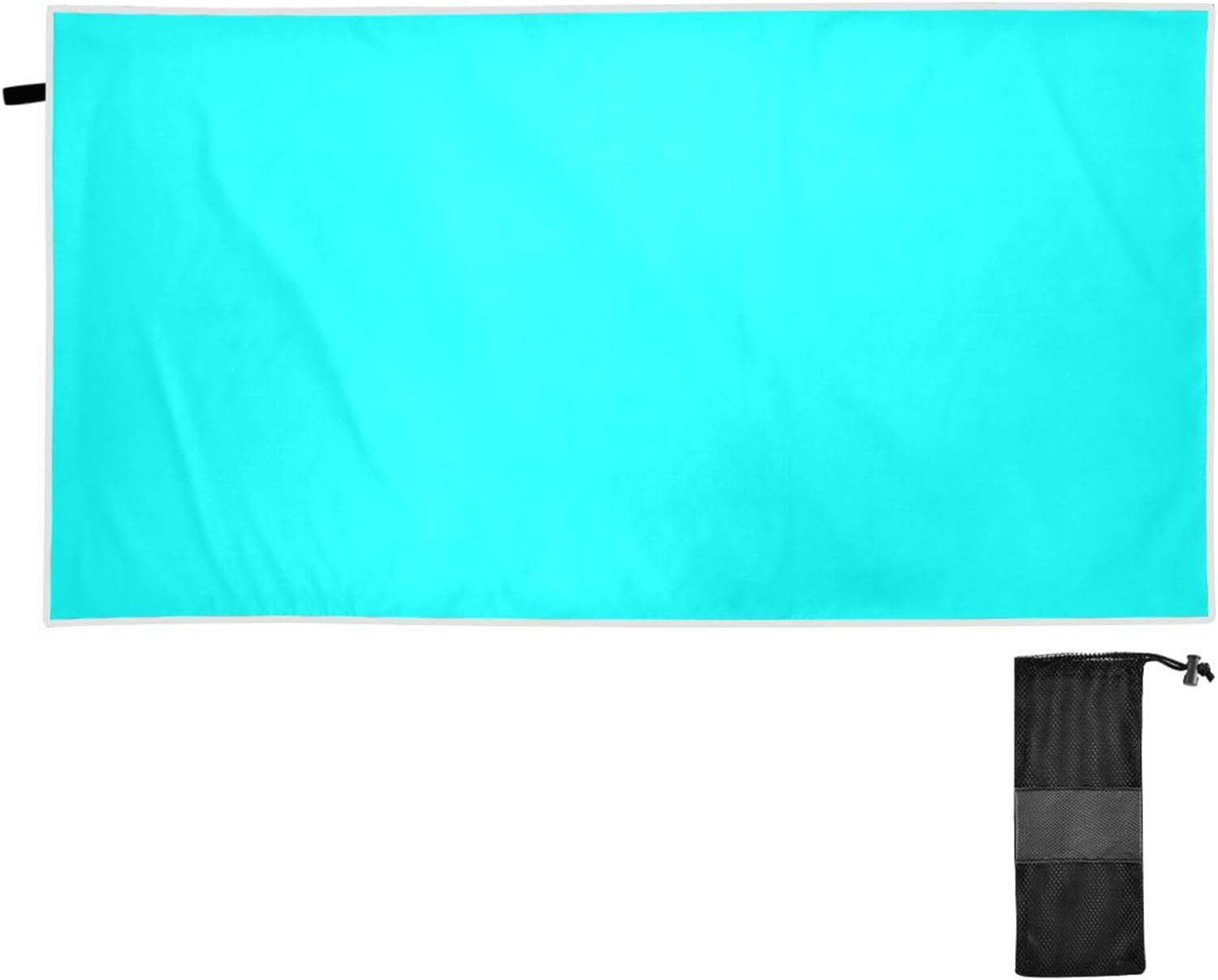 Dreamtimes Bright Blue Beach Towel,Absorbent Quick Dry Sport Towel ...