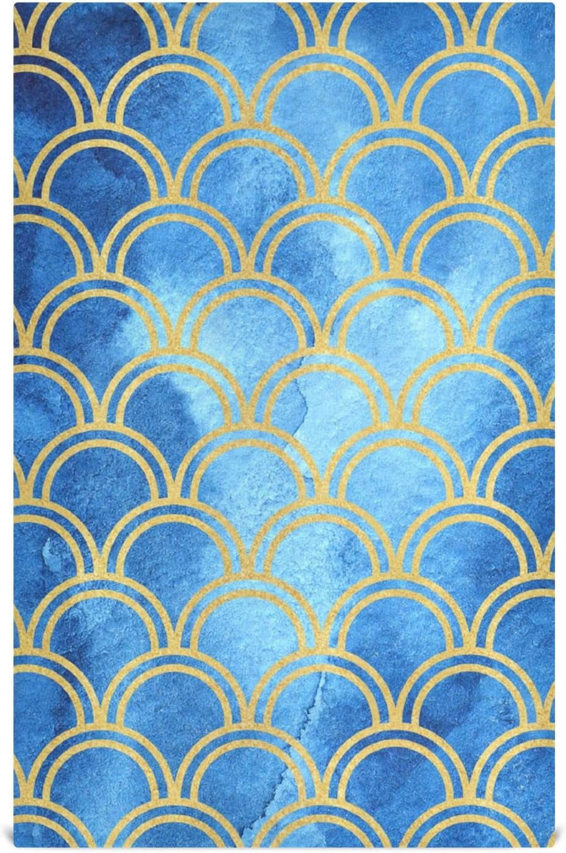 Dreamtimes Bright Fish Scale Kitchen Towels Set of 1 Dishcloths Hand ...