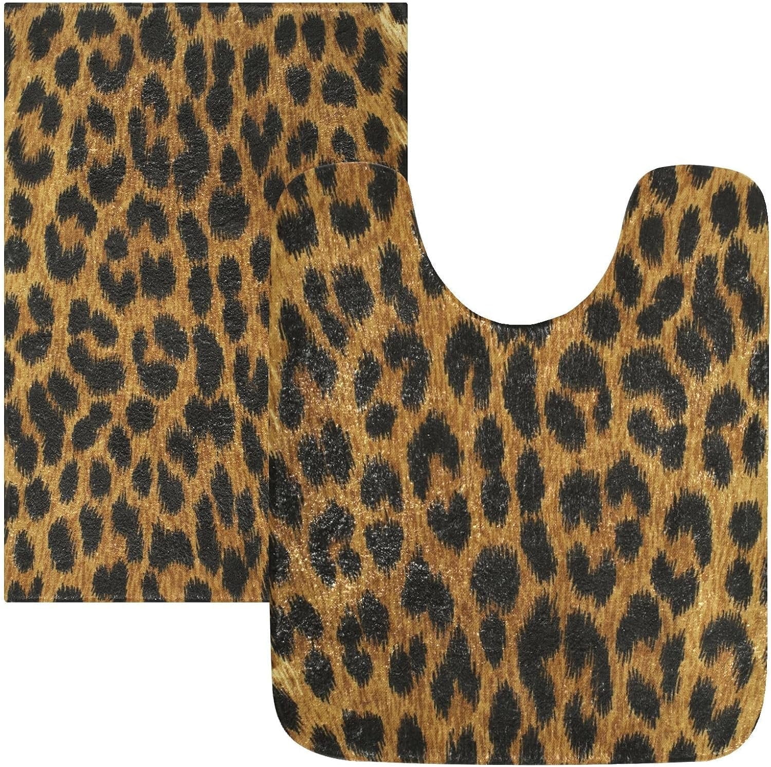 Dreamtimes Brown Leopard Sprint Cheetah Animal Bath Mat for Bathroom ...