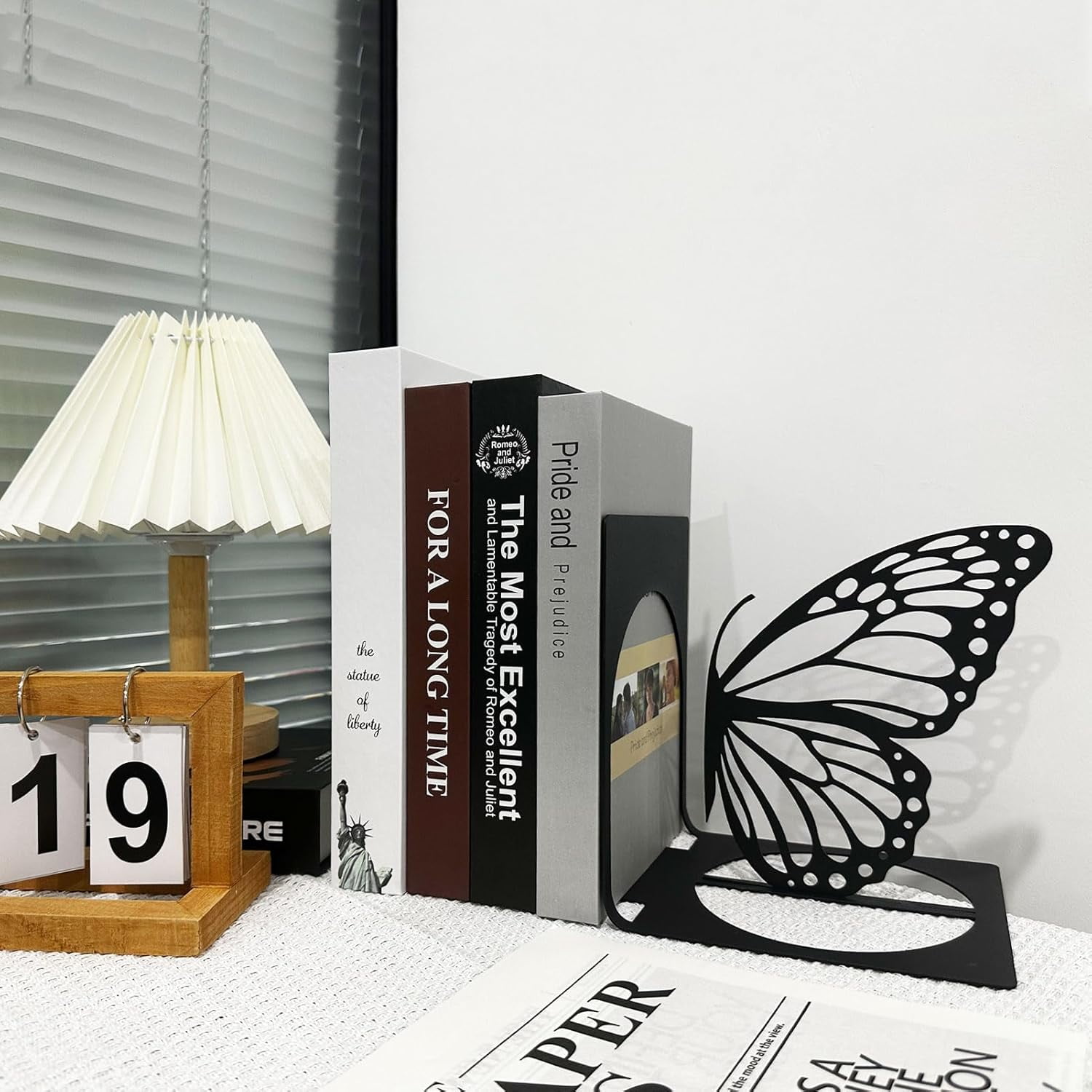 Dreamtimes Butterfly Metal Bookends, Decorative Butterfly Book Holders ...