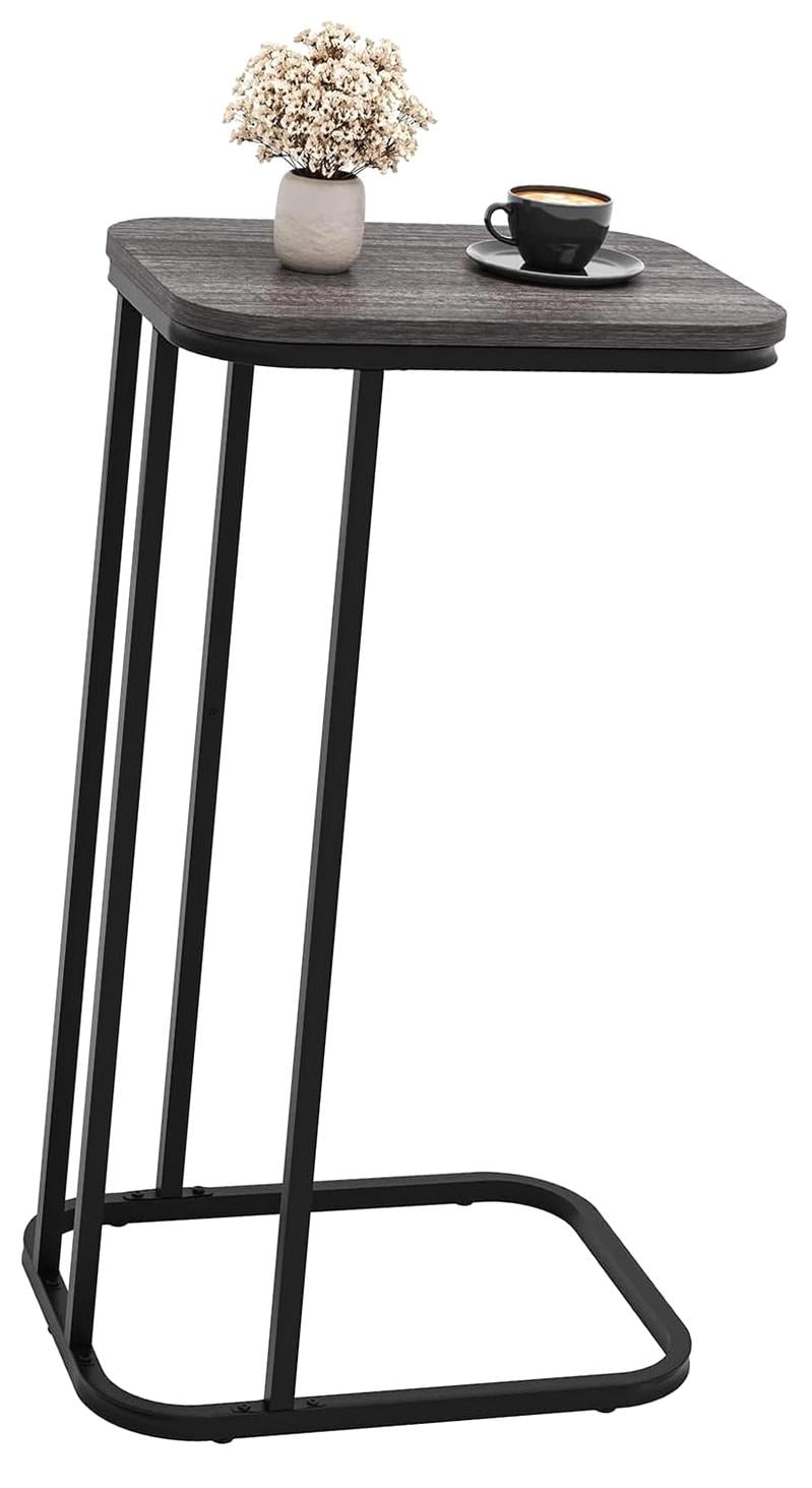 Dreamtimes C Shaped End Table, 27 Inches Tall Compact Side Table for ...