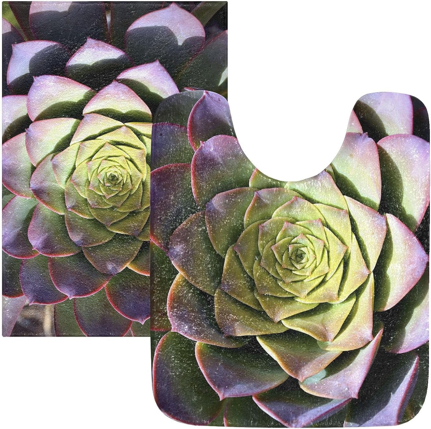 Dreamtimes Cactus Cacti Echeveria Succulent Plant Bath Mat for Bathroom ...
