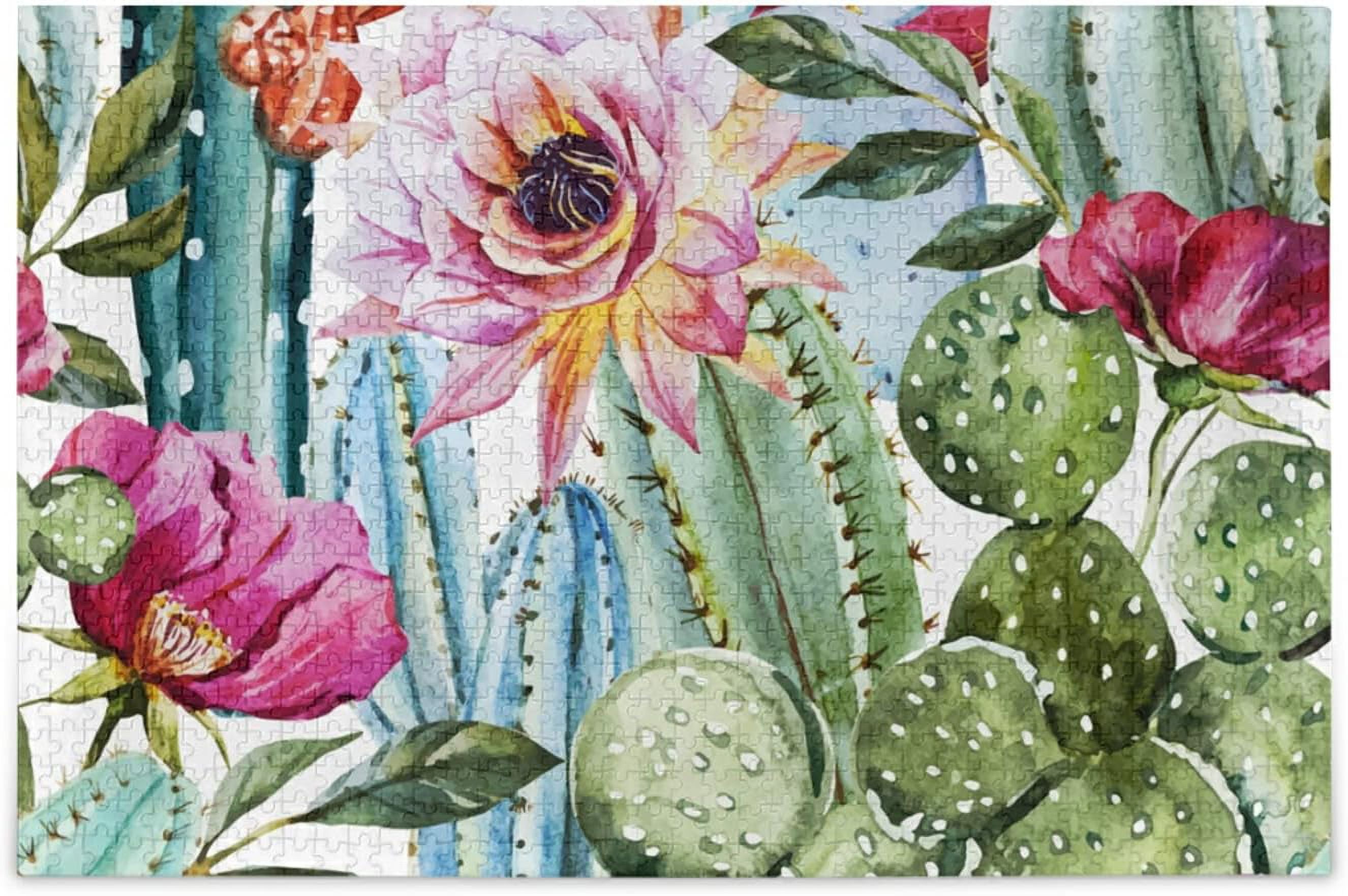 Dreamtimes Cactus Jigsaw Puzzles, Puzzles for Adults 500 Pieces ...