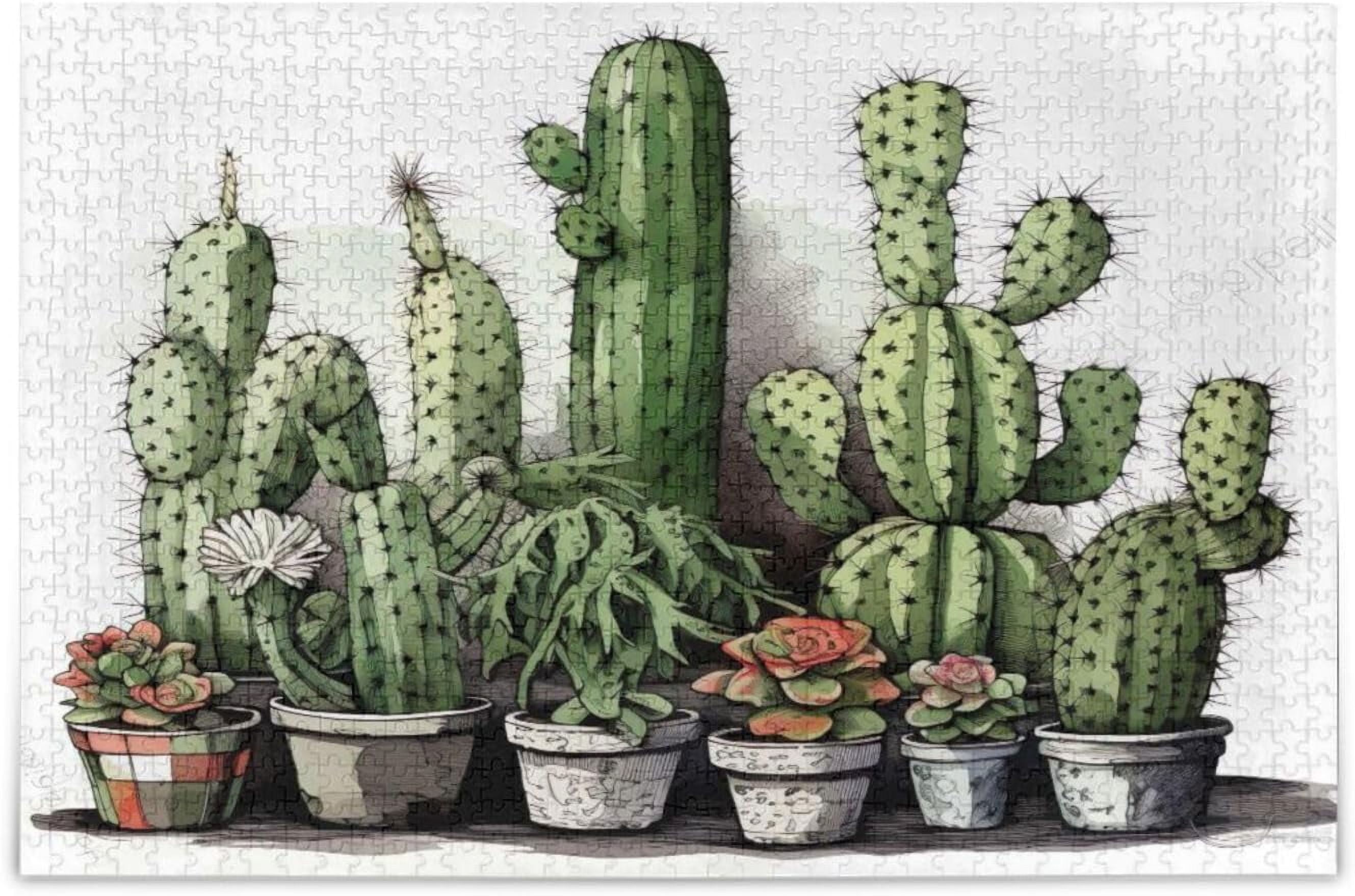 Dreamtimes Cactus Plant Jigsaw Puzzles, Puzzles for Adults 500 Pieces ...