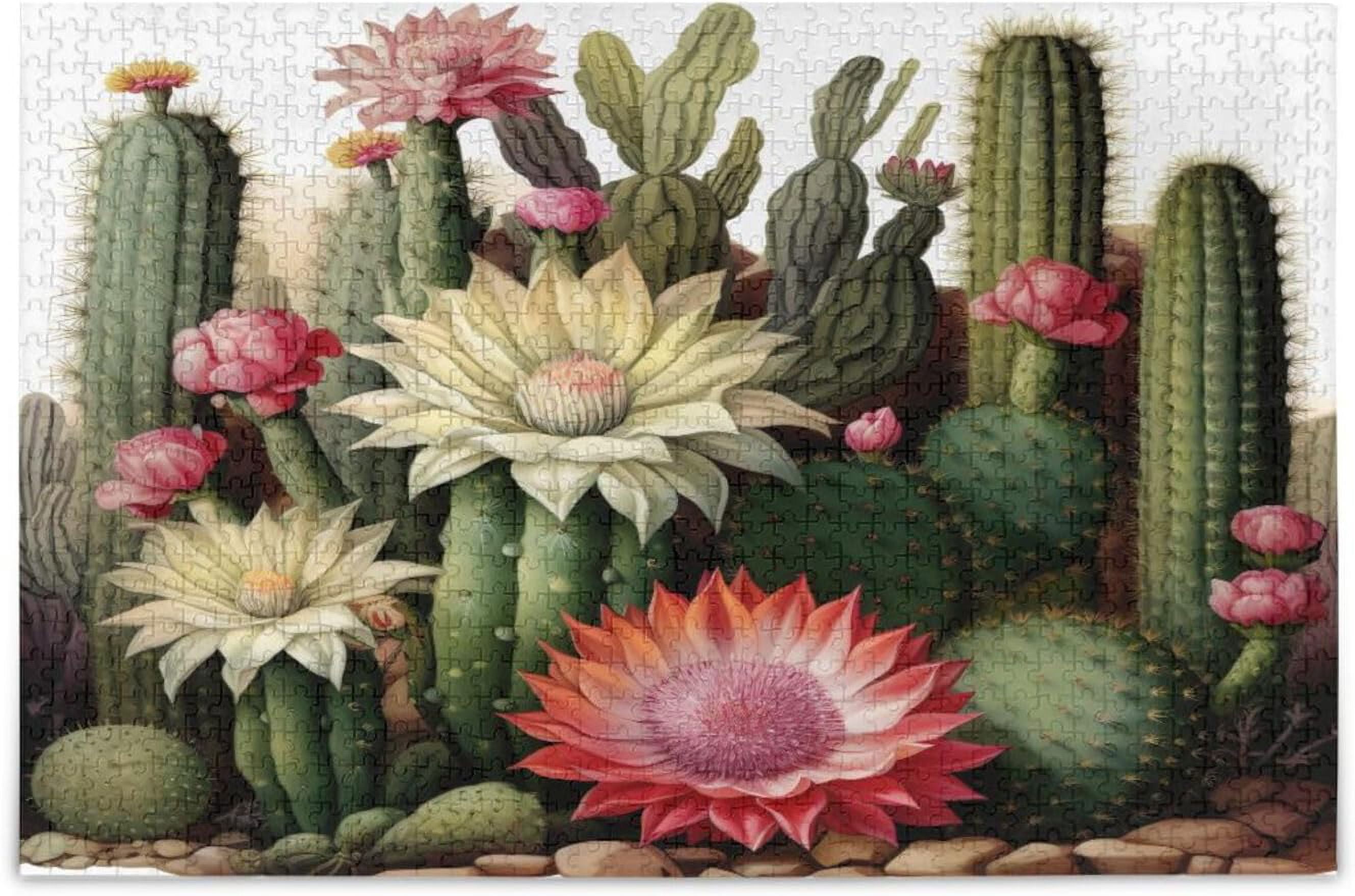 Dreamtimes Cactus Plant Jigsaw Puzzles, Puzzles for Adults 500 Pieces ...
