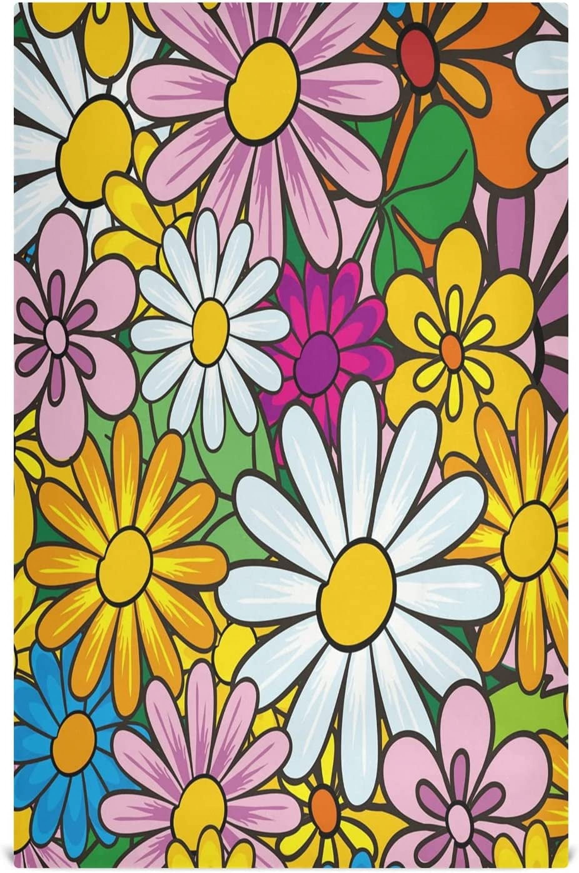 Dreamtimes Cartoon Beautiful Blossom Kitchen Dish Towels, 18 Inch x 28 ...