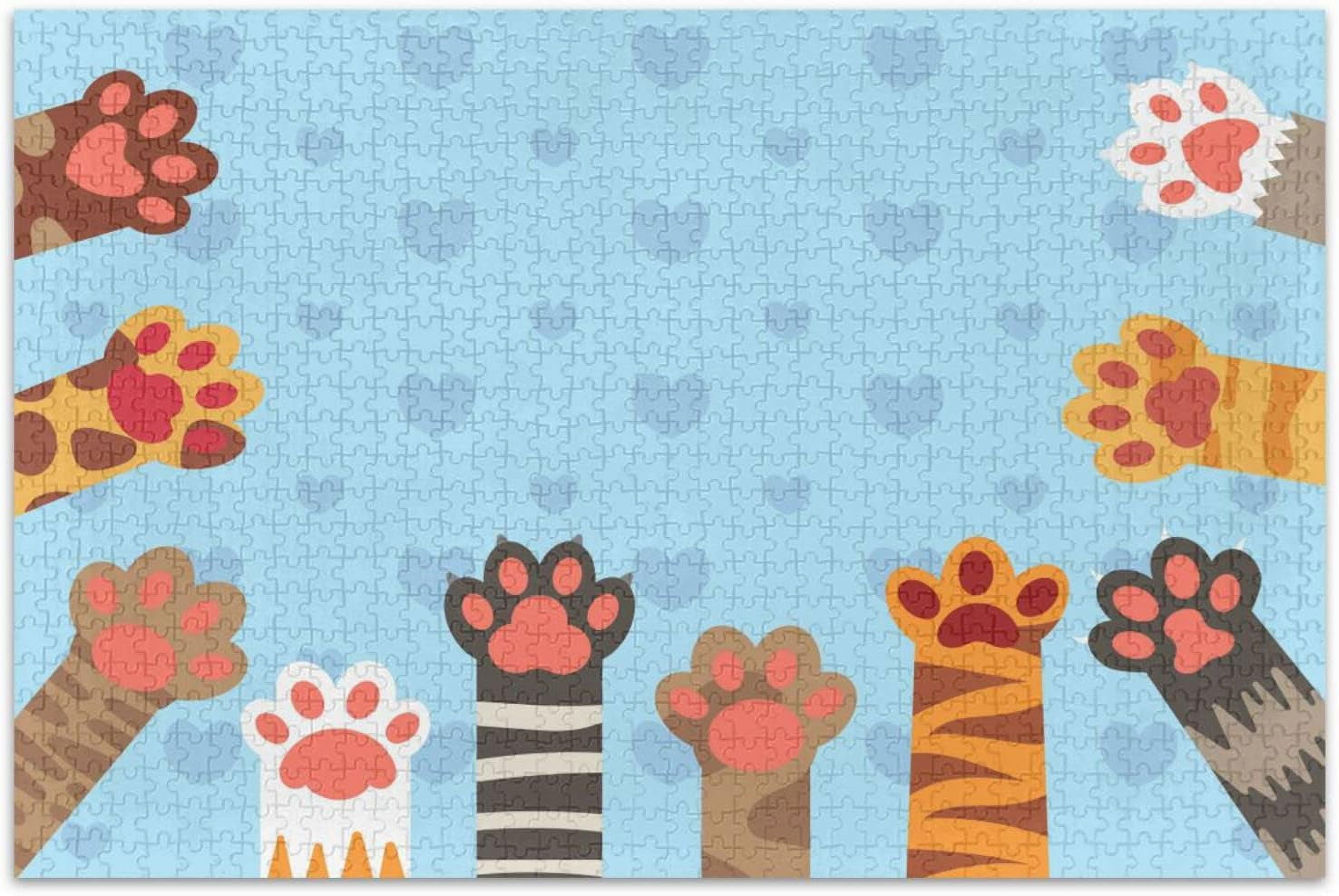 Dreamtimes Cat Paws Cute Kitten Paw 1000 Piece Jigsaw Puzzle, Wall ...