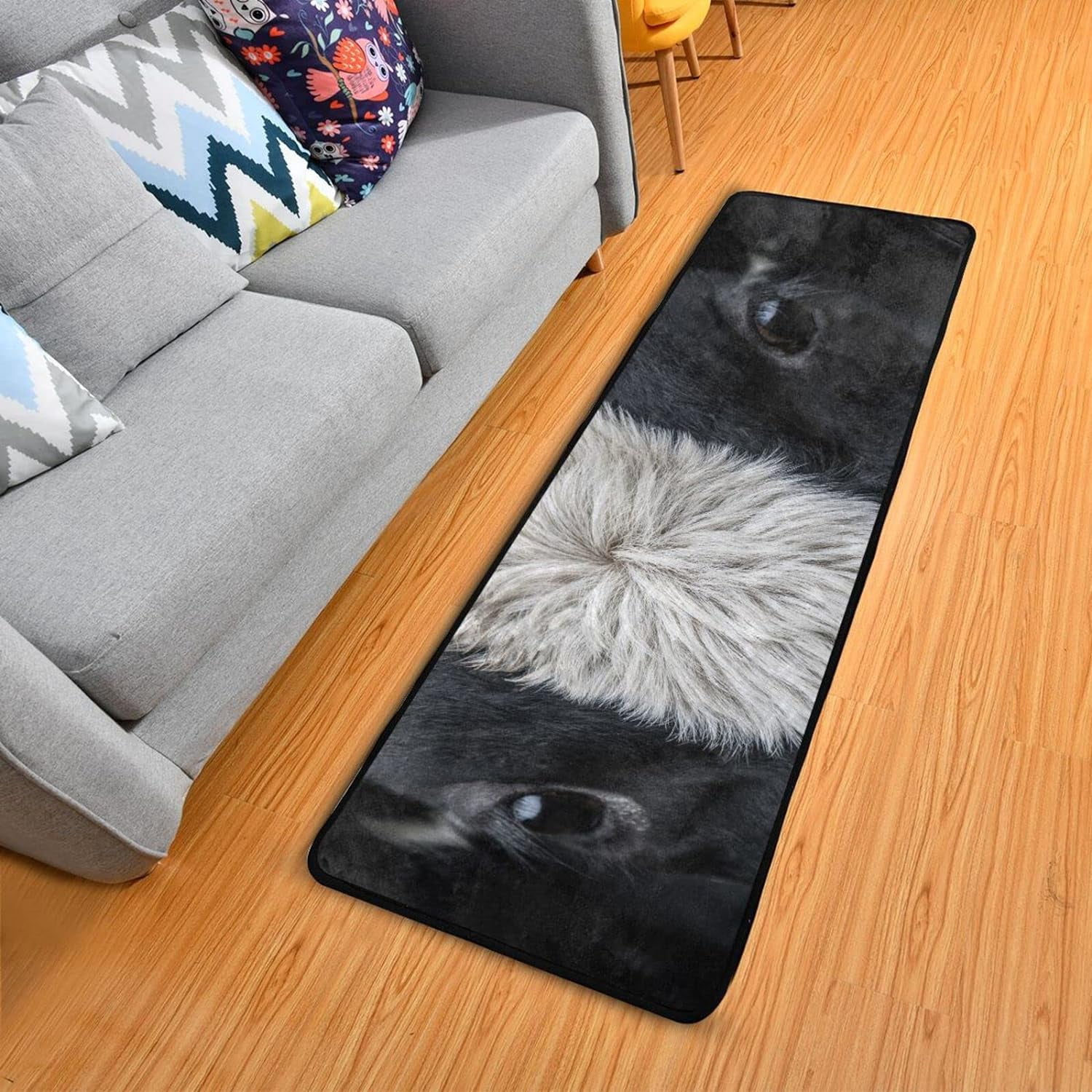 Dreamtimes Cattle Head Cow Hallway Runner Rug 2'x6' Kitchen Rug with ...