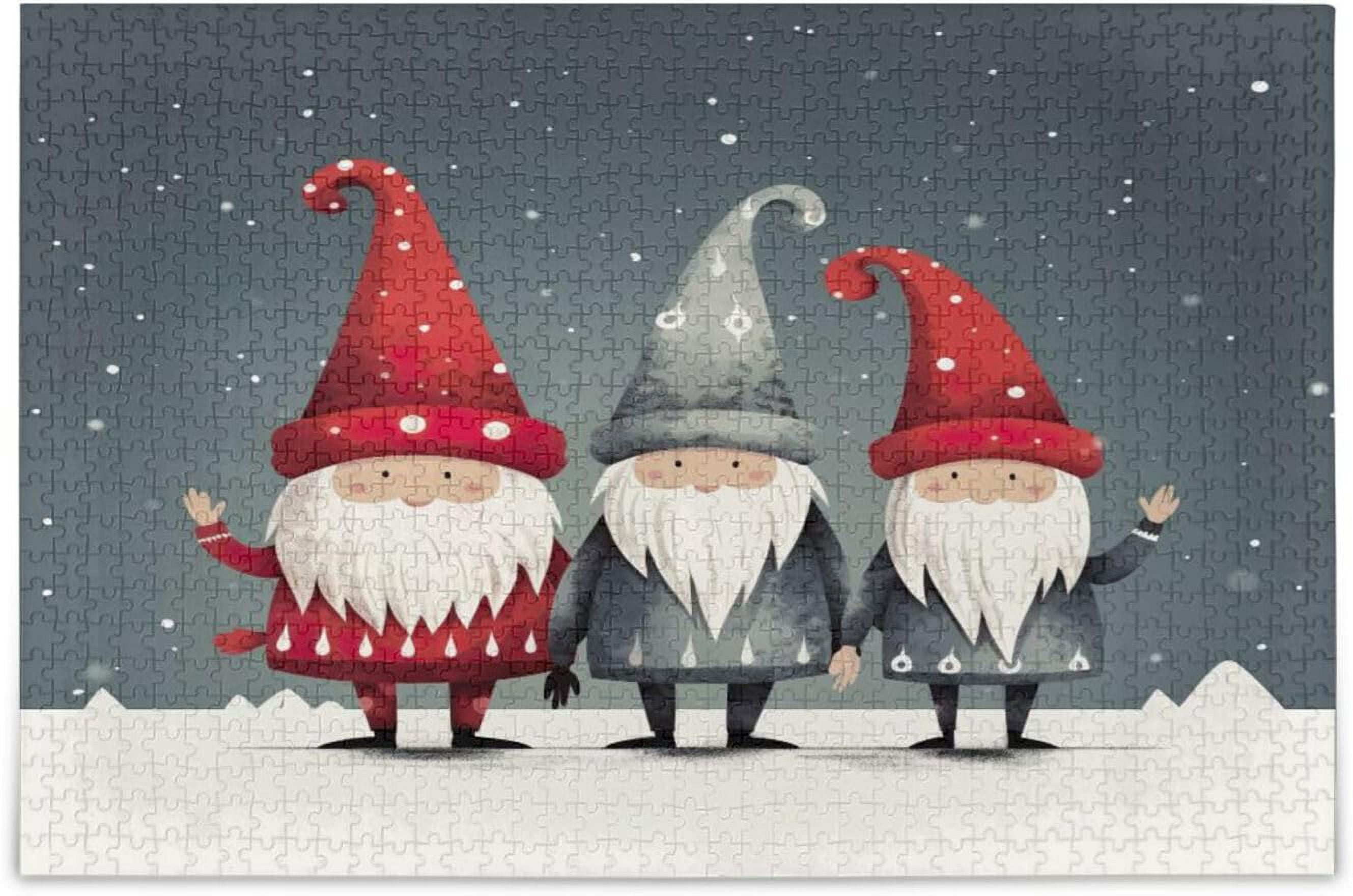 Dreamtimes Christmas Gnomes Jigsaw Puzzles for Adults 1000 Pieces ...