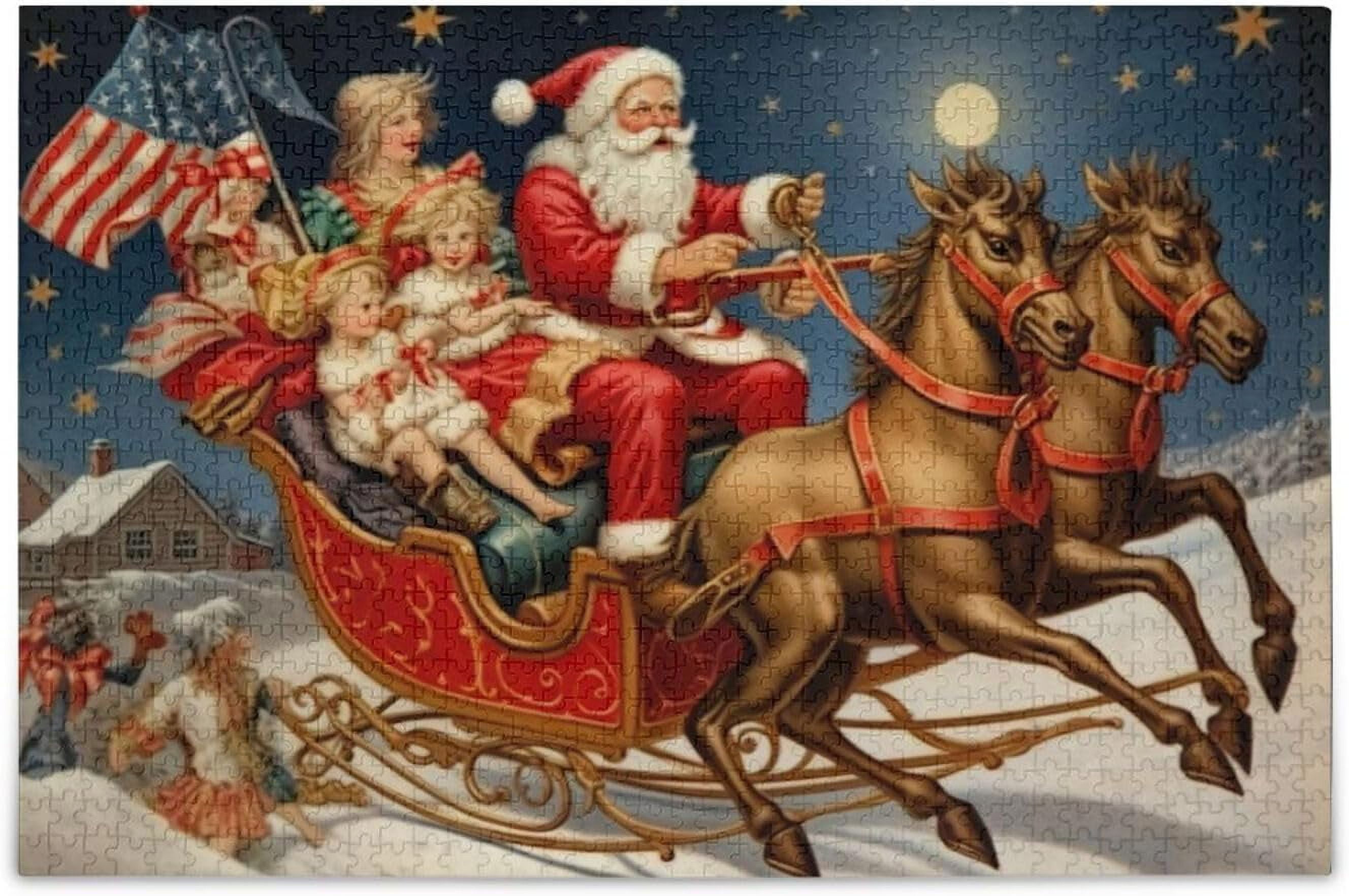 Dreamtimes Christmas Santa Jigsaw Puzzle 500 Pieces,Wooden Puzzles ...