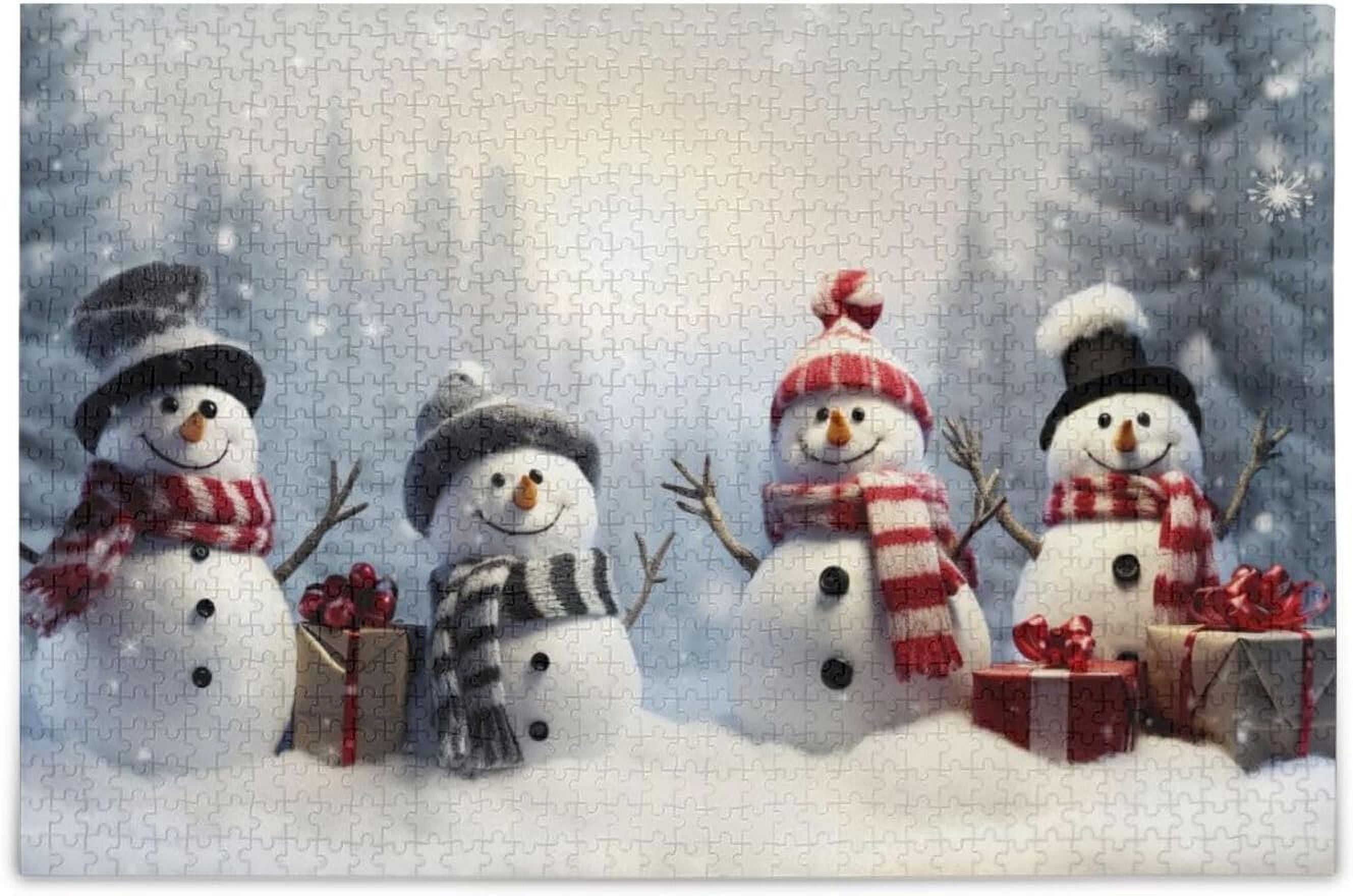 Dreamtimes Christmas Snowman Puzzle 500 Pieces - Wooden Jigsaw Puzzles ...