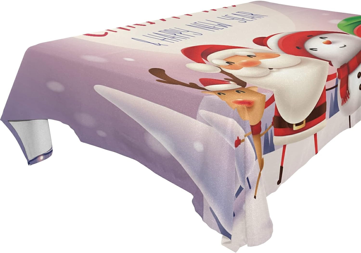 Dreamtimes Christmas Snowman Tablecloth, Waterproof Washable Polyester ...