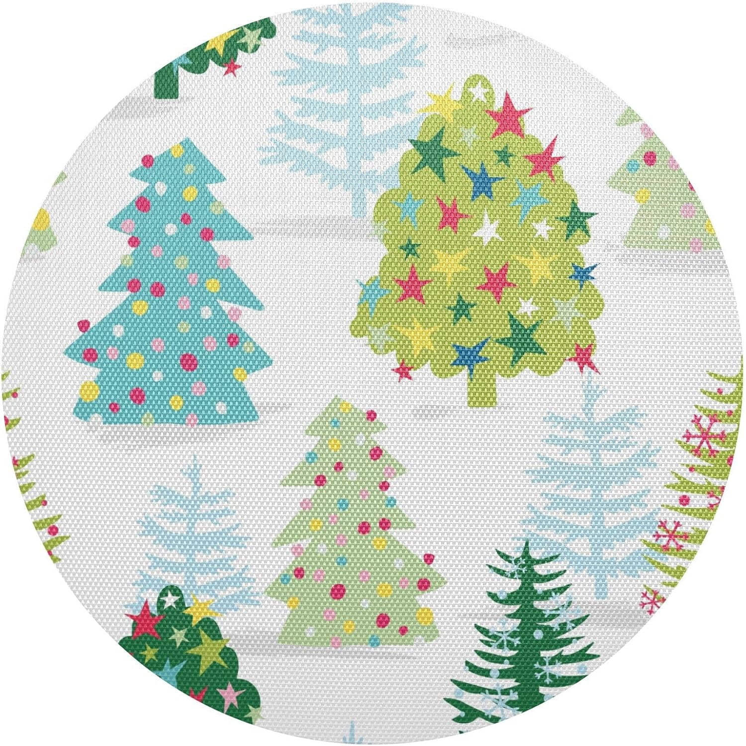 Dreamtimes Christmas Tree Placemats Set of 1 Non-Slip Heat Resistant ...