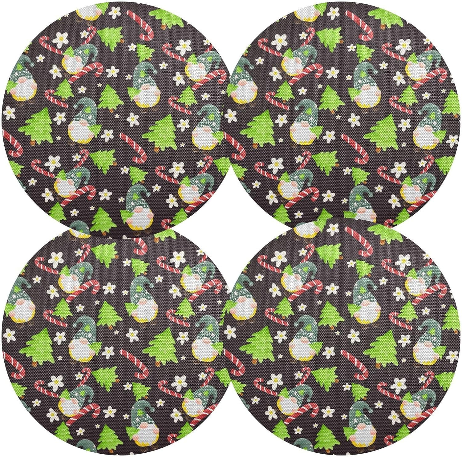 Dreamtimes Christmas Tree Placemats Set of 4 Non-Slip Heat Resistant ...