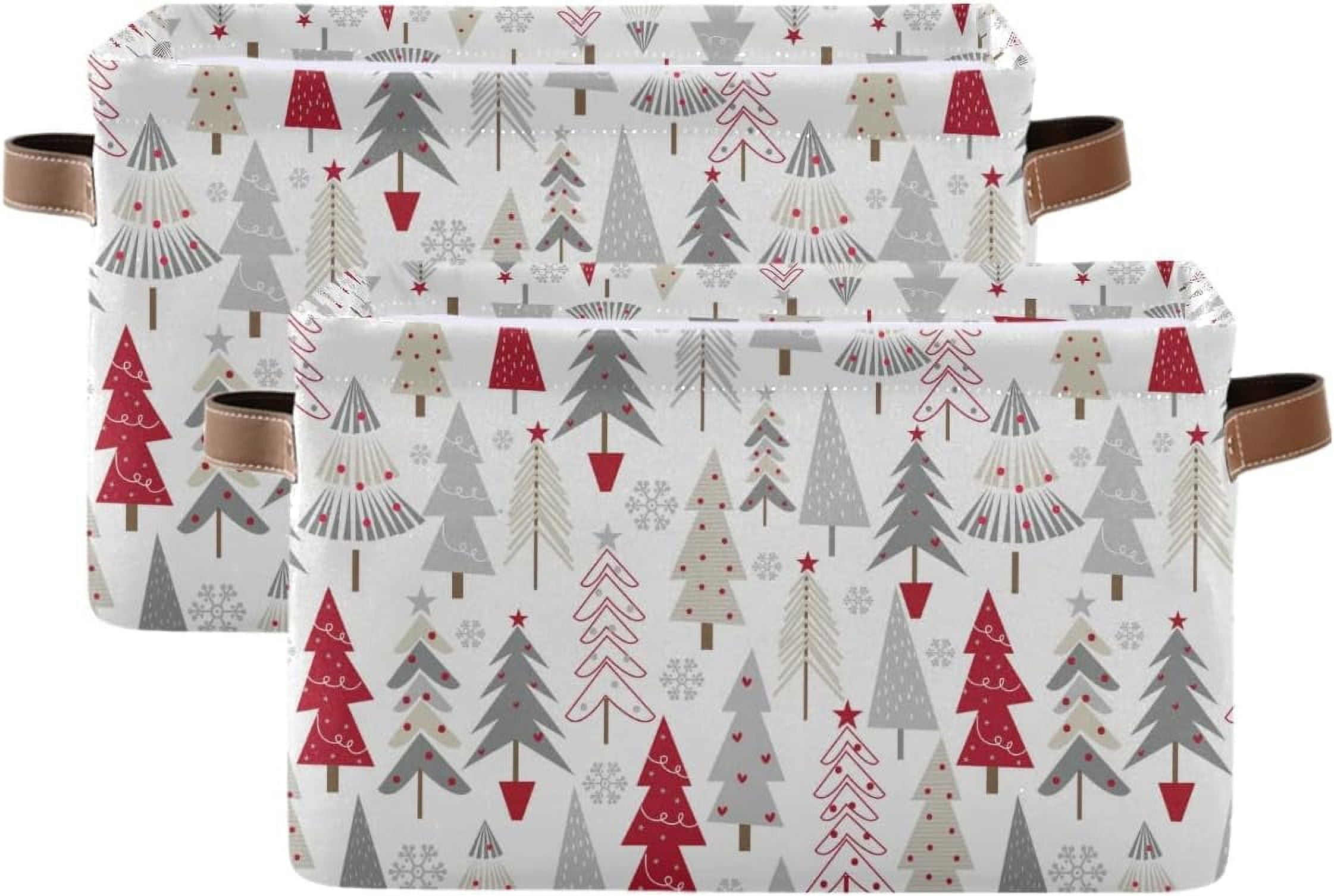 Dreamtimes Christmas Tree Storage Basket Foldable Storage Bin 2 Pack ...