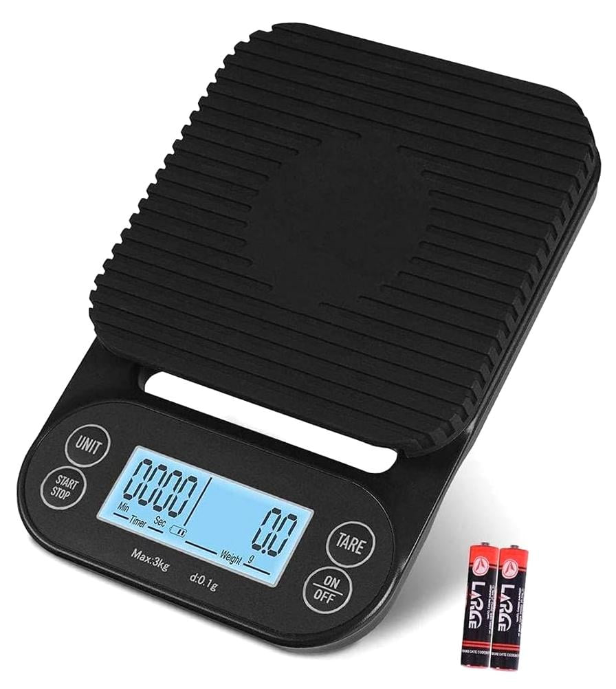 Dreamtimes Coffee Scale with Timer, High Accuracy, LCD Display, Black ...