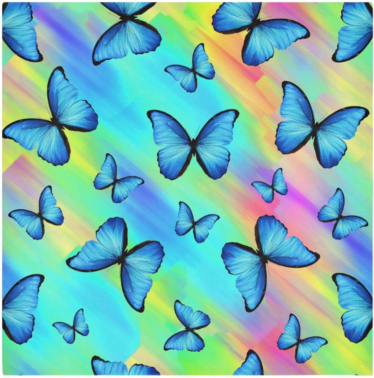 Dreamtimes Color Gradient Butterfly Cloth Napkins Set of 1,Reusable ...