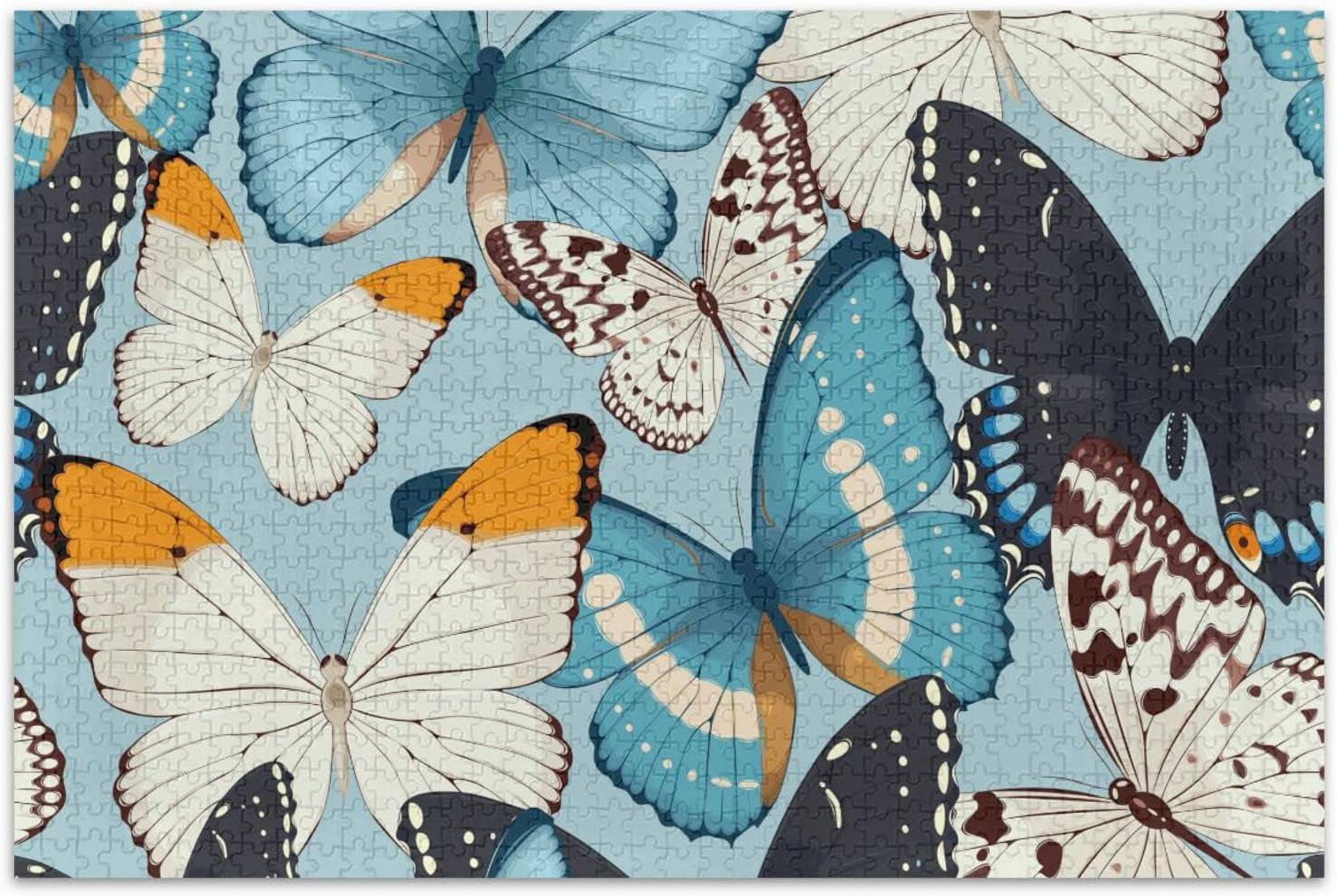 Dreamtimes Colorful Butterflies Seamless 500 Piece Jigsaw Puzzle, Wall ...