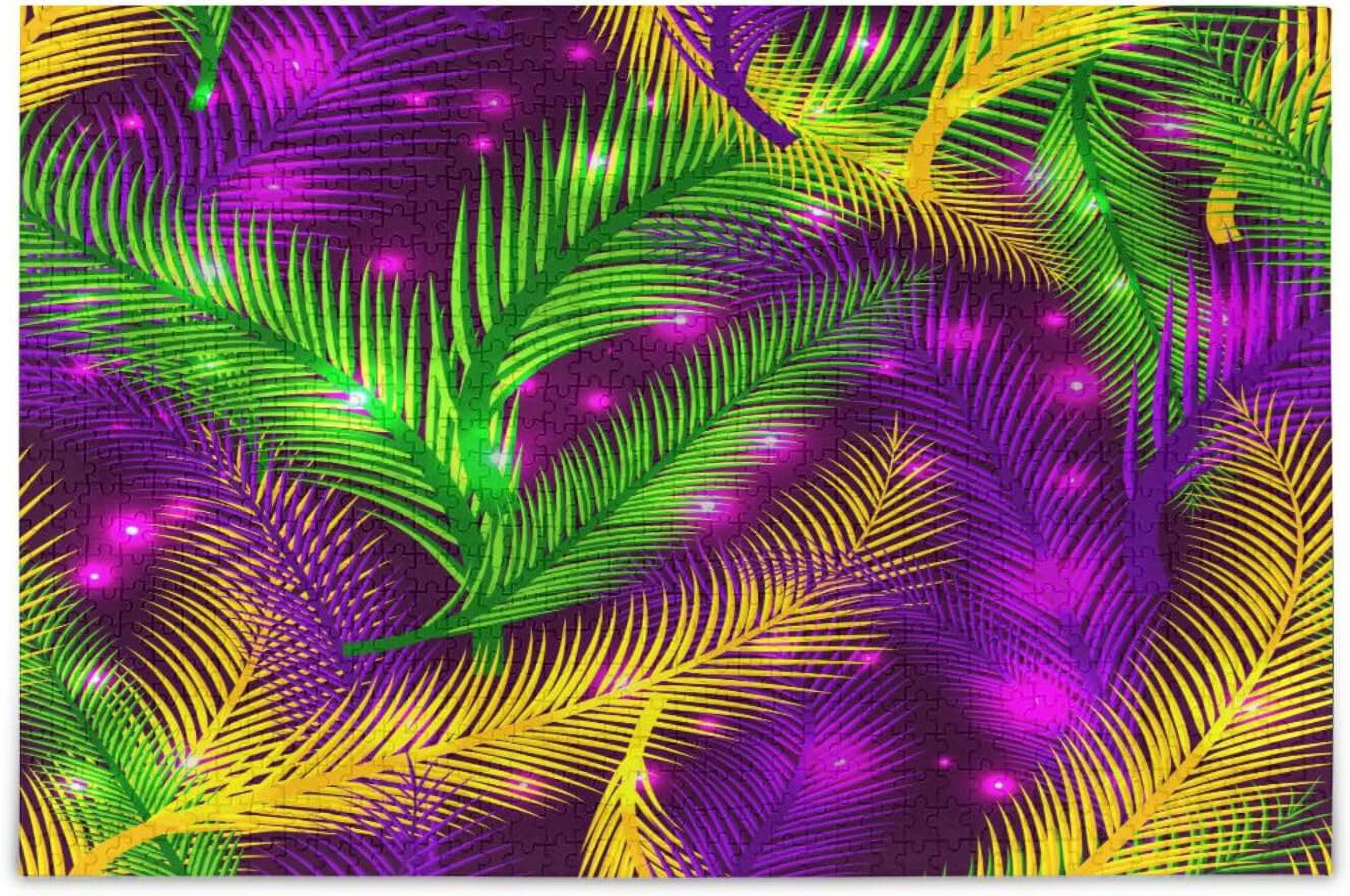 Dreamtimes Colorful Mardi Gras Puzzle 1000 Pieces - Wooden Jigsaw ...