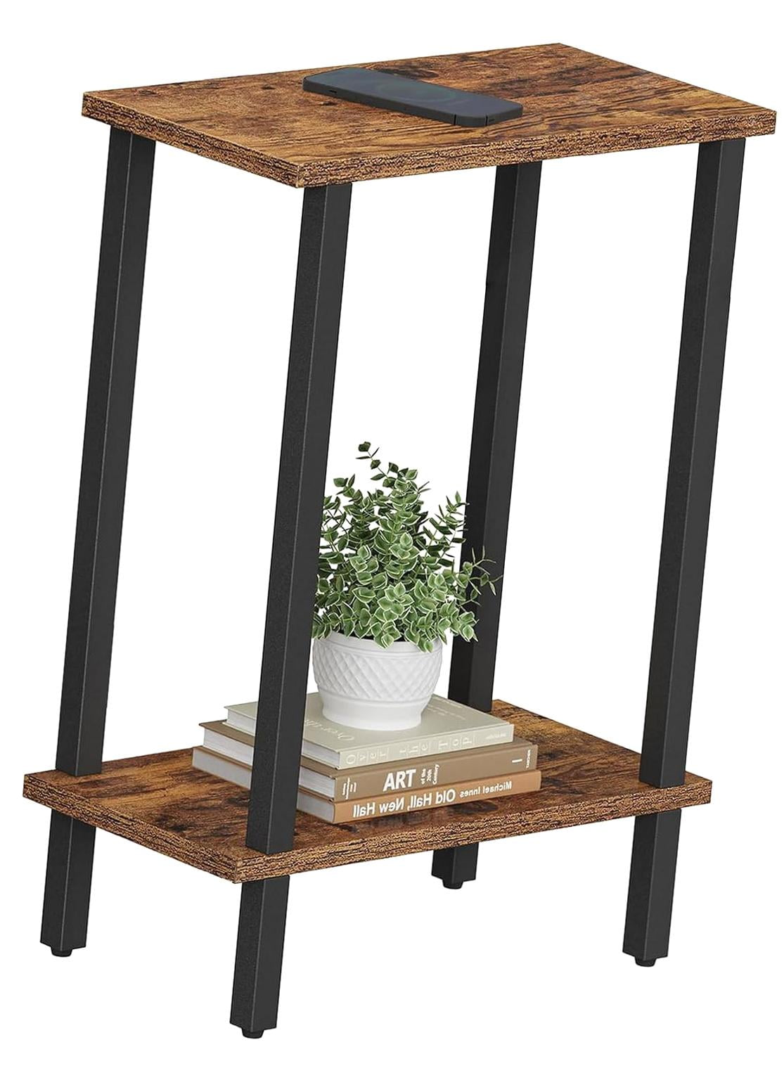 Dreamtimes Compact Side Table, Slim End Table, Narrow Sofa Table ...