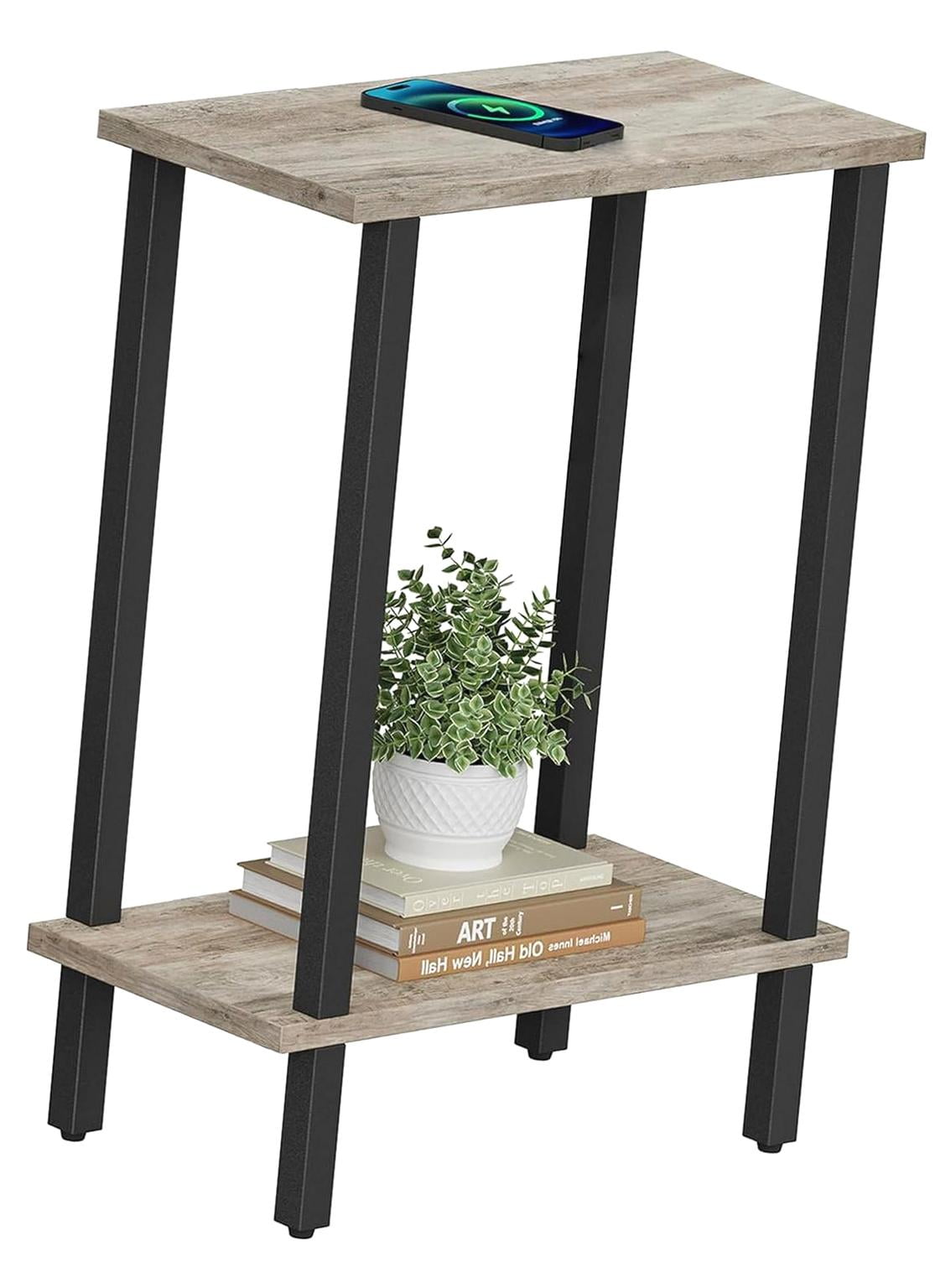 Dreamtimes Compact Side Table, Slim End Table, Narrow Sofa Table ...