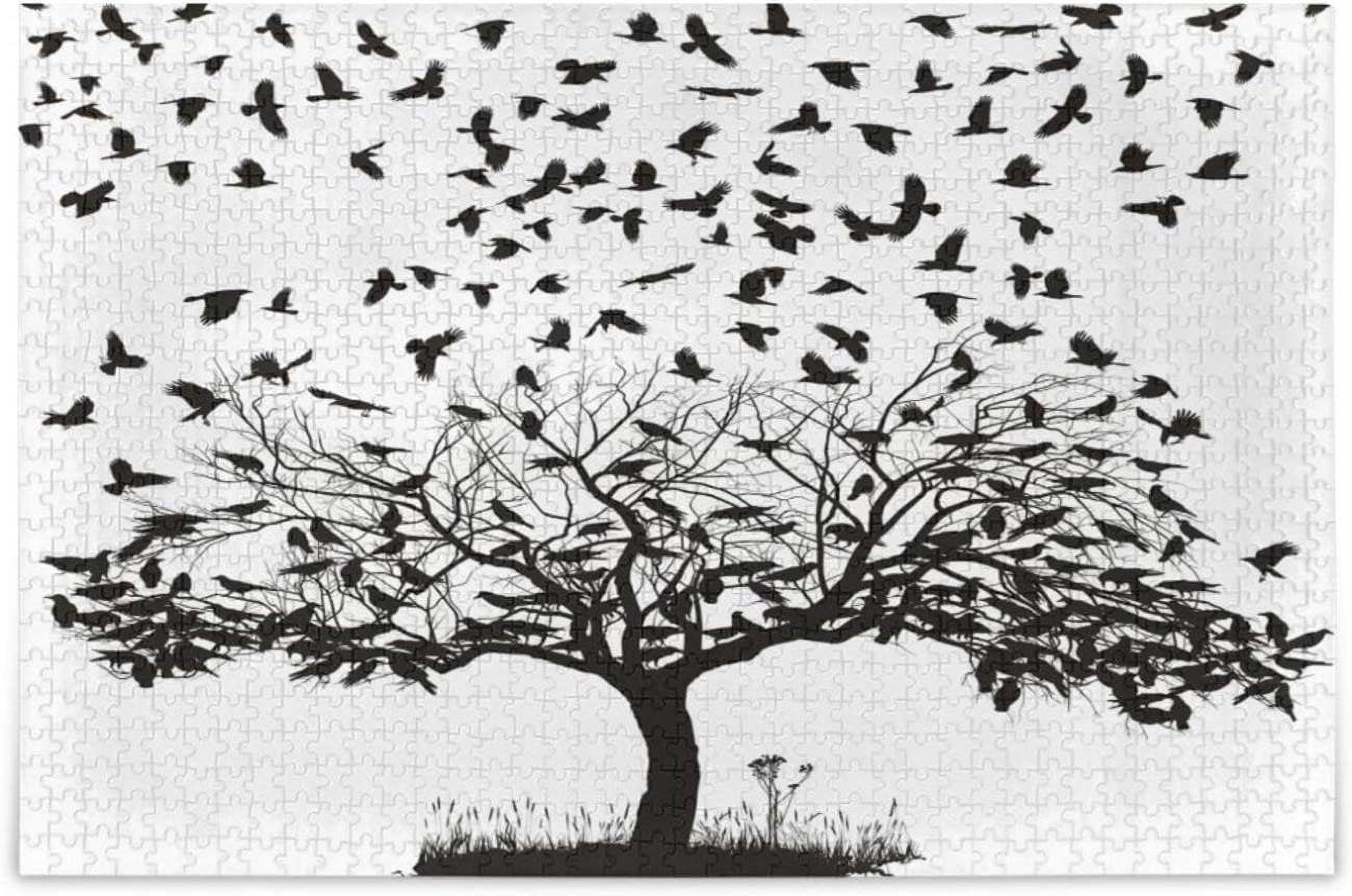 Dreamtimes Crow on Tree Jigsaw Puzzles for Adults 1000 Pieces, 29.5" x ...