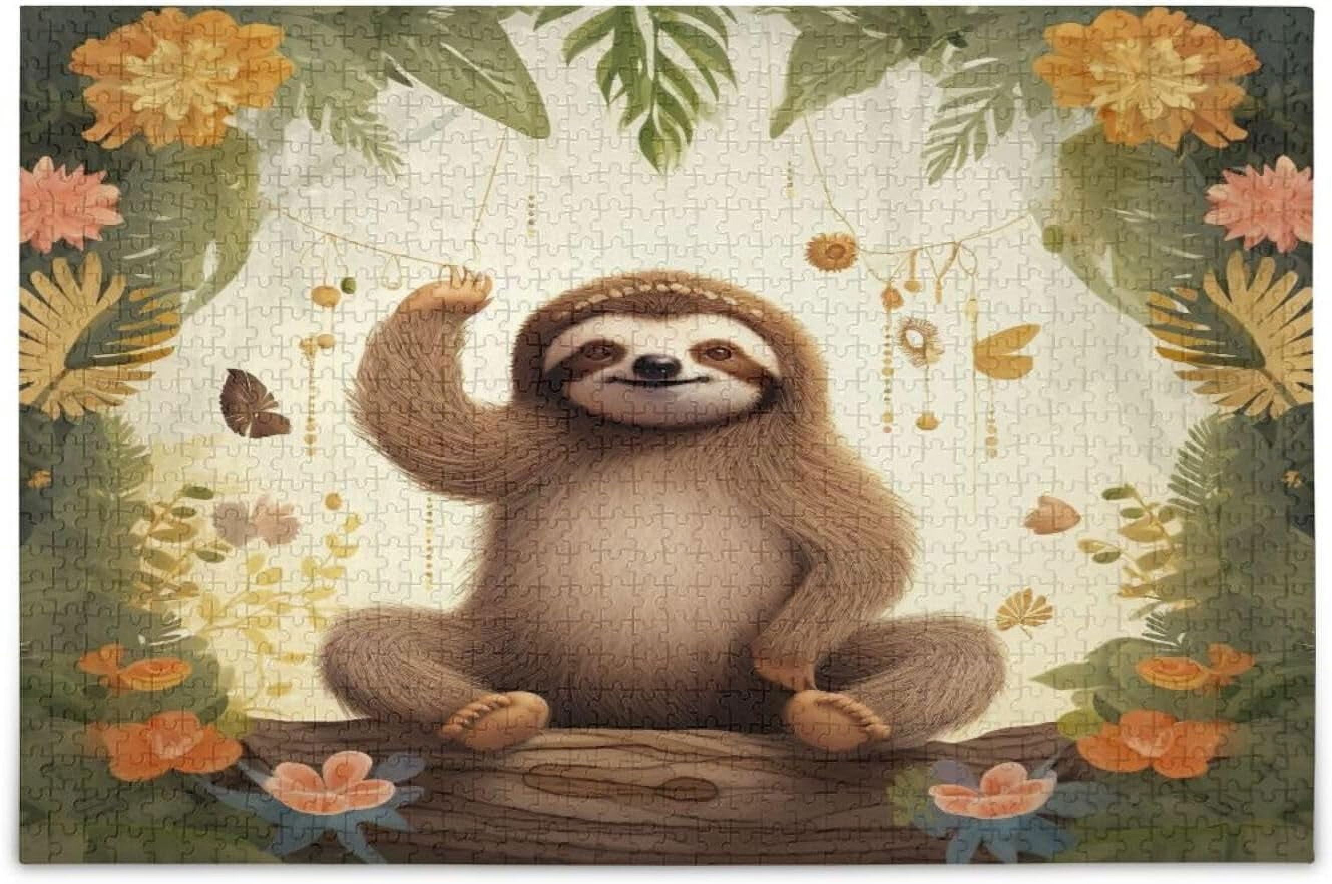 Dreamtimes Cute Baby Sloth(4) Puzzles for Adults 500 Piece,Intellectual ...