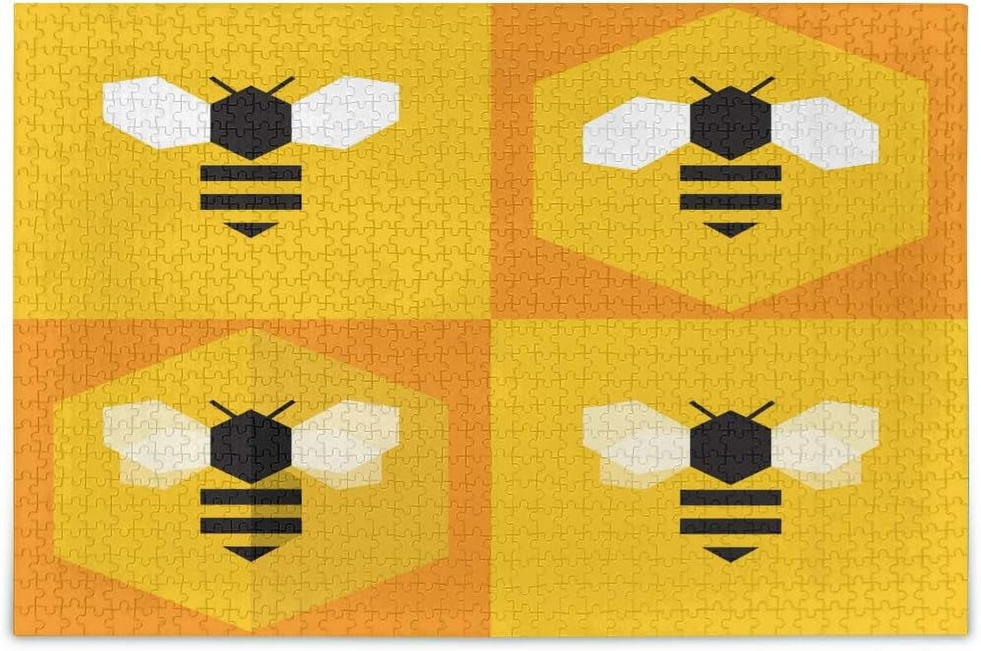 Dreamtimes Cute Bee in Honeycomb Cartoon Character Honeybee Flat Design ...