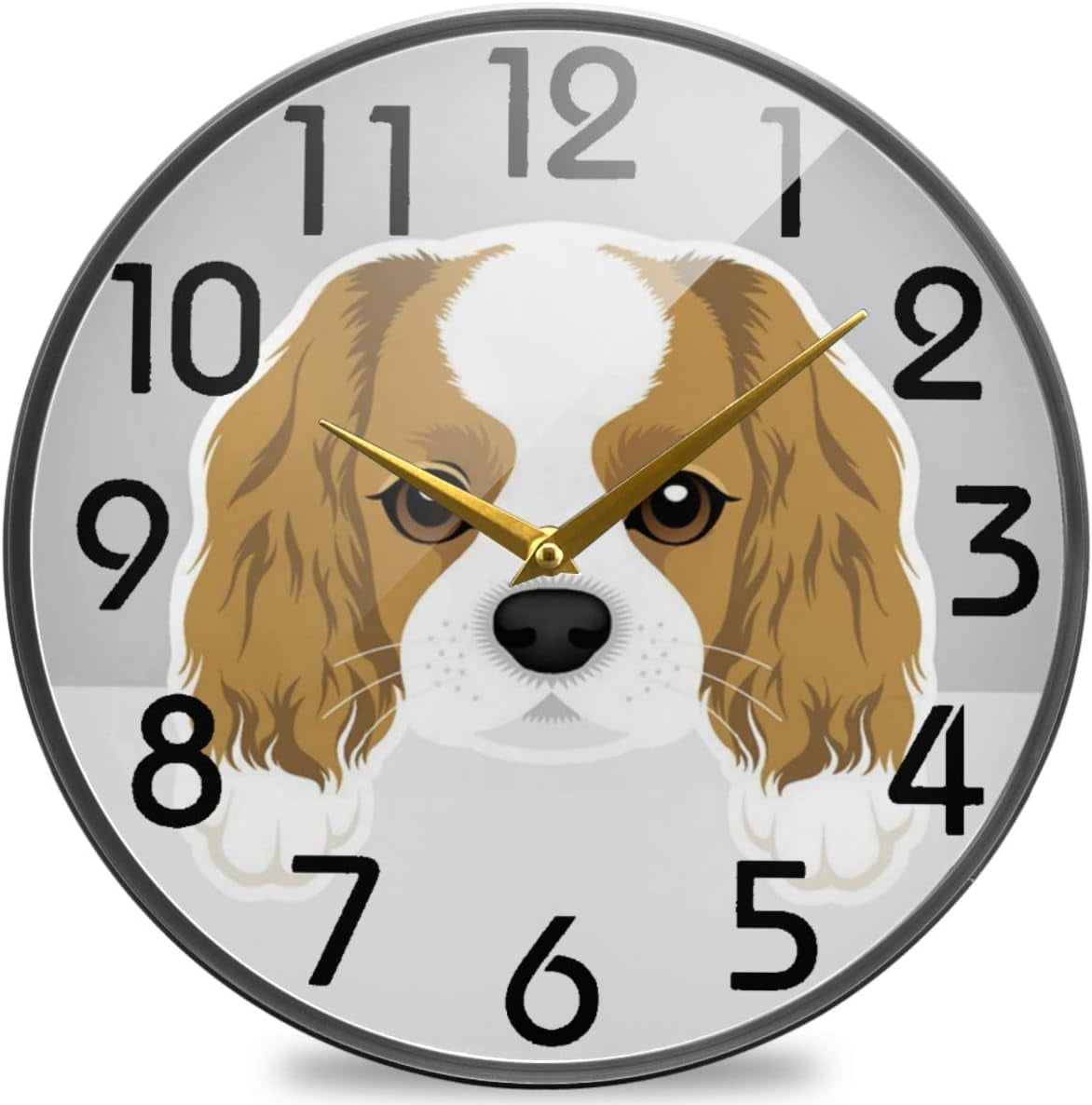 Dreamtimes Cute Cartoon Cavalier King Charles Spaniel Dog Print Round ...