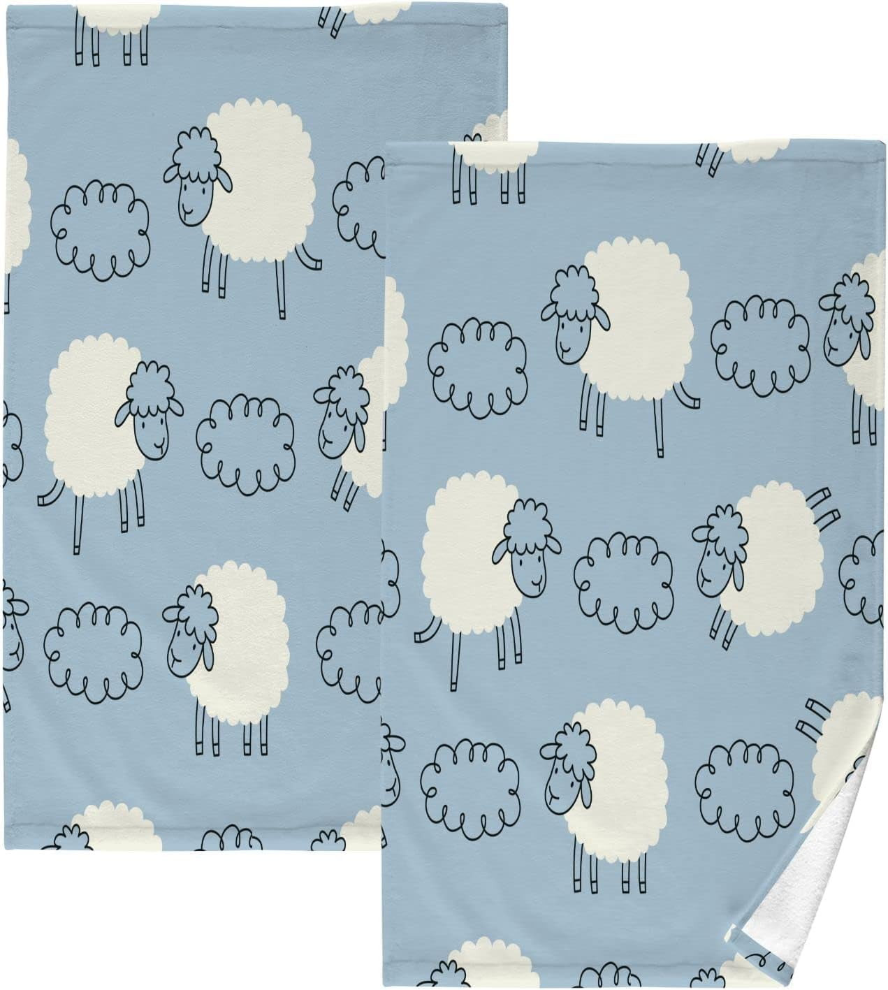 Dreamtimes Cute Cartoon Sheep Ultra Soft 2 PCS Towel Set, Highly ...