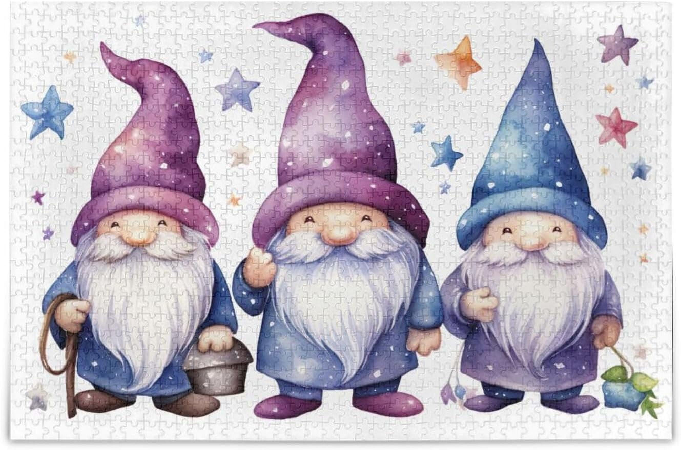 Dreamtimes Cute Colorful Gnomes Puzzle 500 Pieces - Wooden Jigsaw ...
